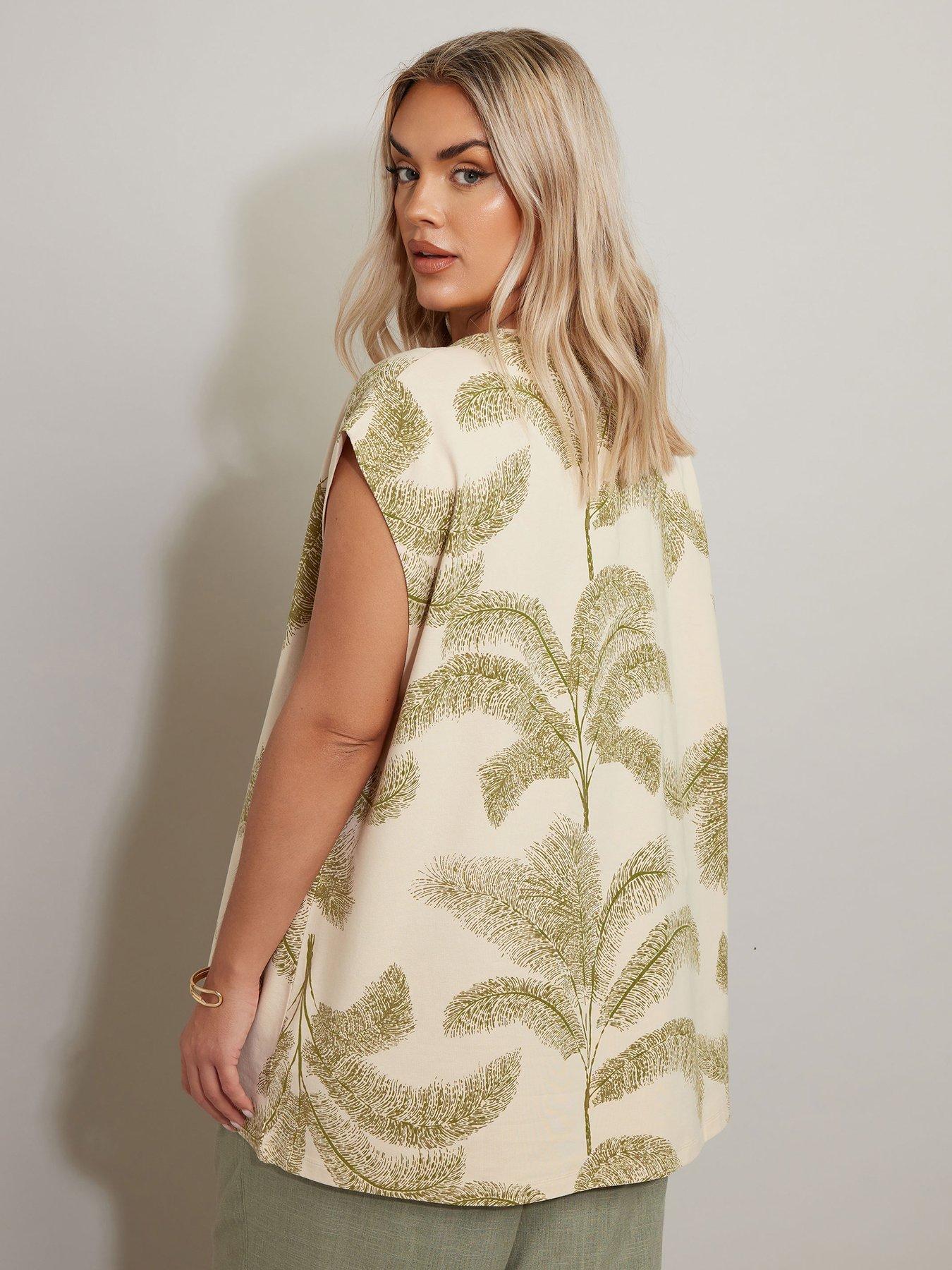 Yours Curve Oversized Boxy Vest - Natural | Very