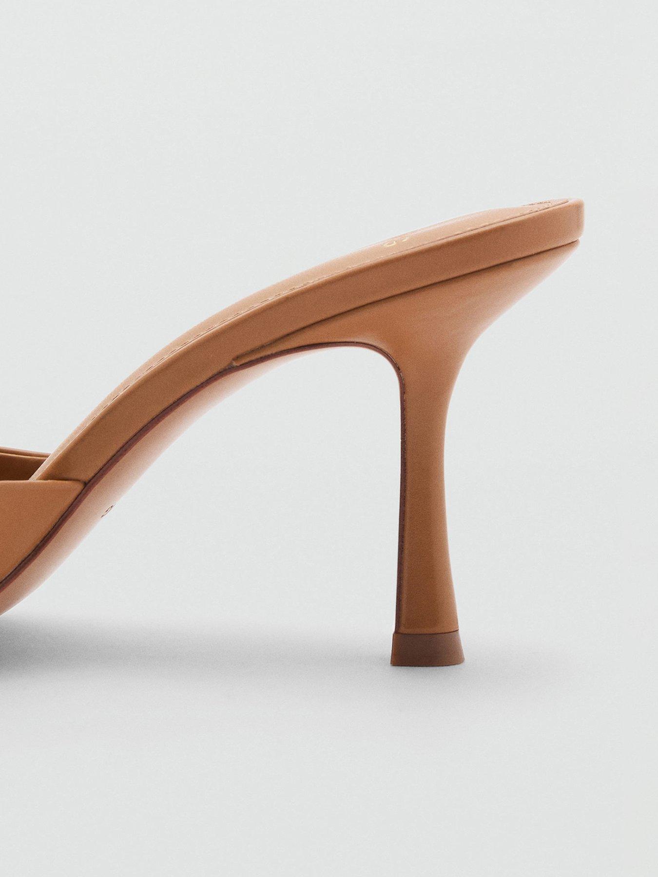 Mango Open Toed Heeled Sandals With Pointed Toe - Brown | Very