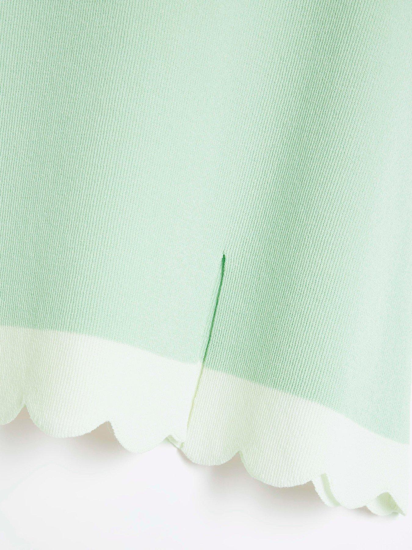River Island Girls Bow Detail Scallop Hem Dress - Mint | Very