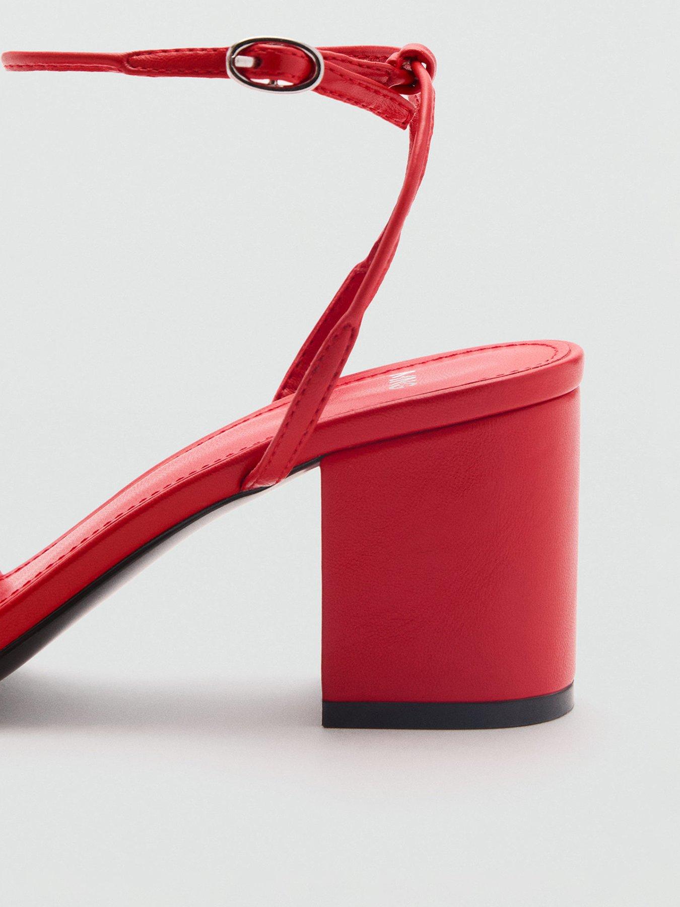 Mango Strappy Heeled Sandals - Red | Very
