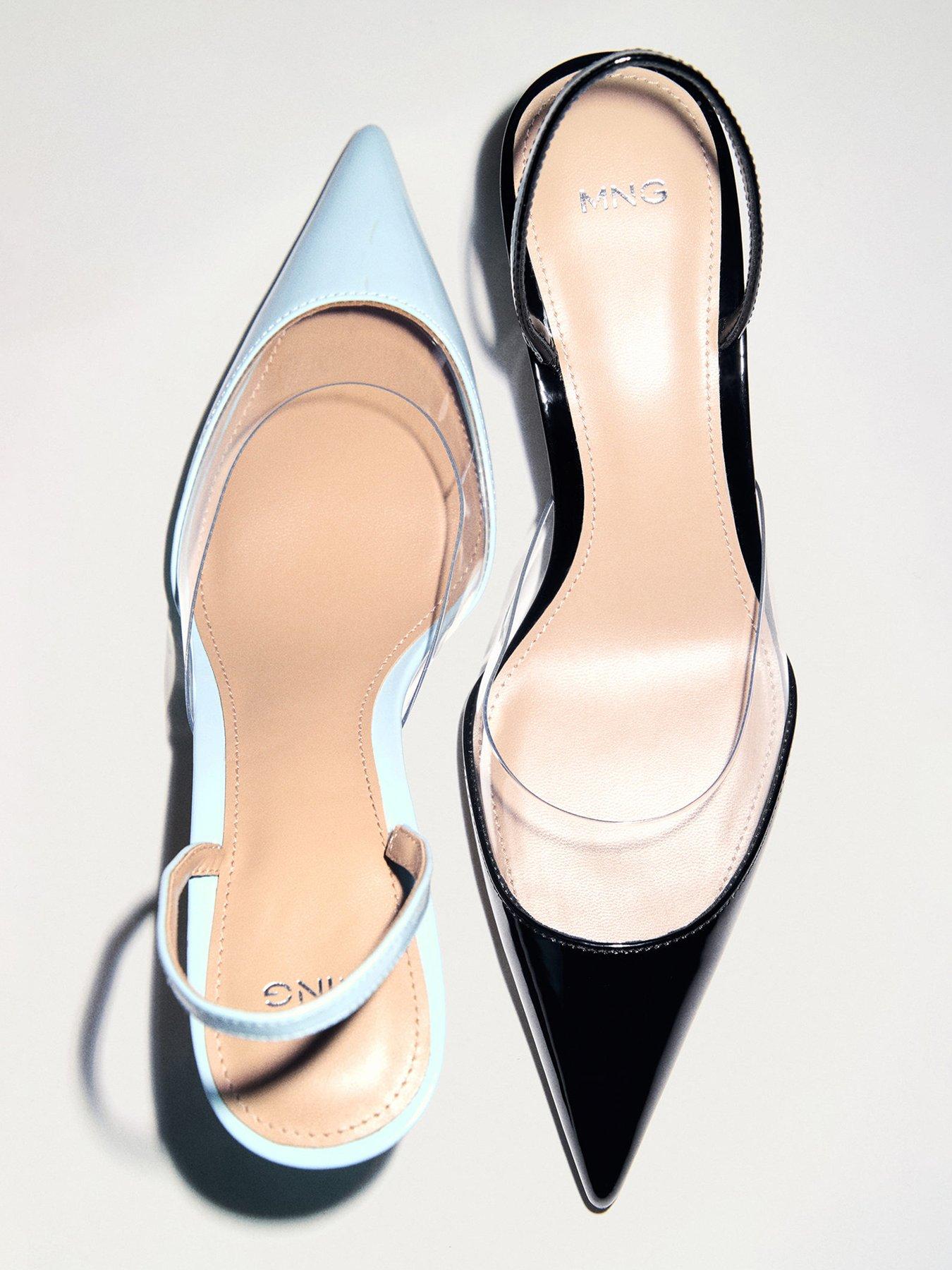 Mango Heeled Shoes With Vinyl Panel - Black | Very