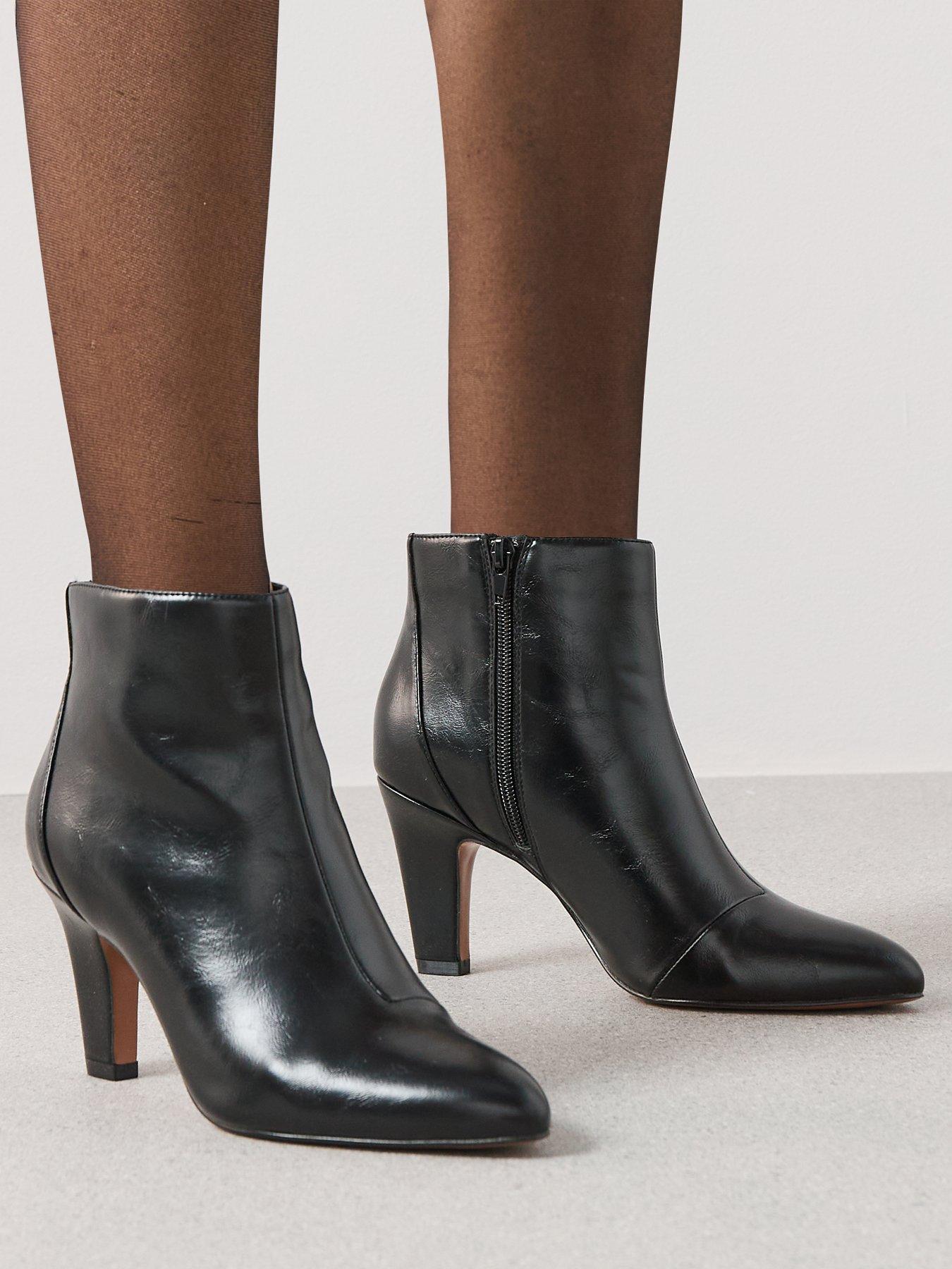 V by Very Round Toe Ankle Boot - Black | Very