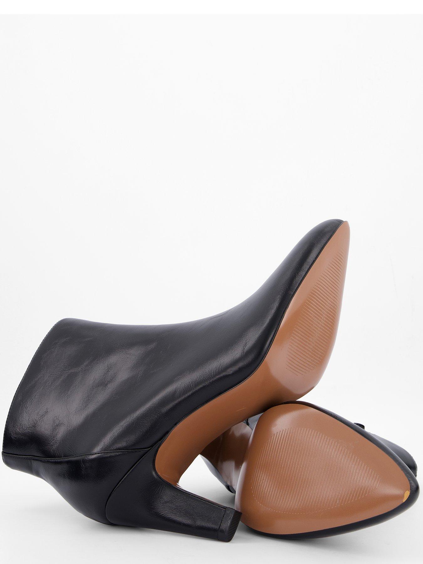 V by Very Round Toe Ankle Boot - Black | Very