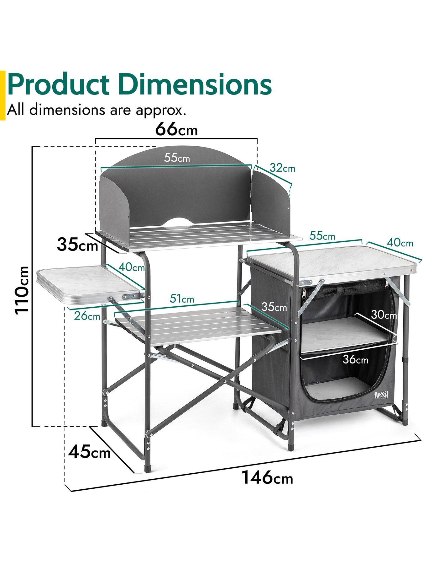 Trail Camping Kitchen Stand with Cupboard & Windshield | Very