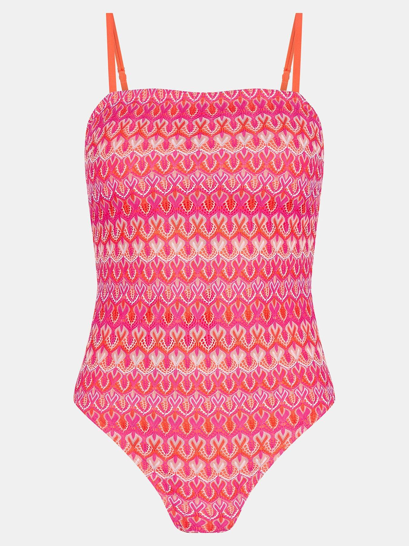 Accessorize Crochet Bandeau Swimsuit - Brights - Multi | Very