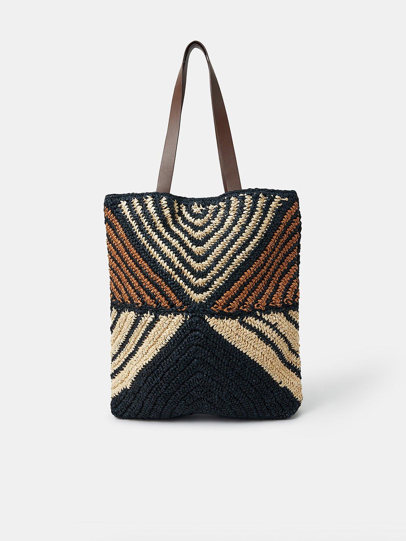 Accessorize Aztec Raffia Shoulder Bag - Multi | Very