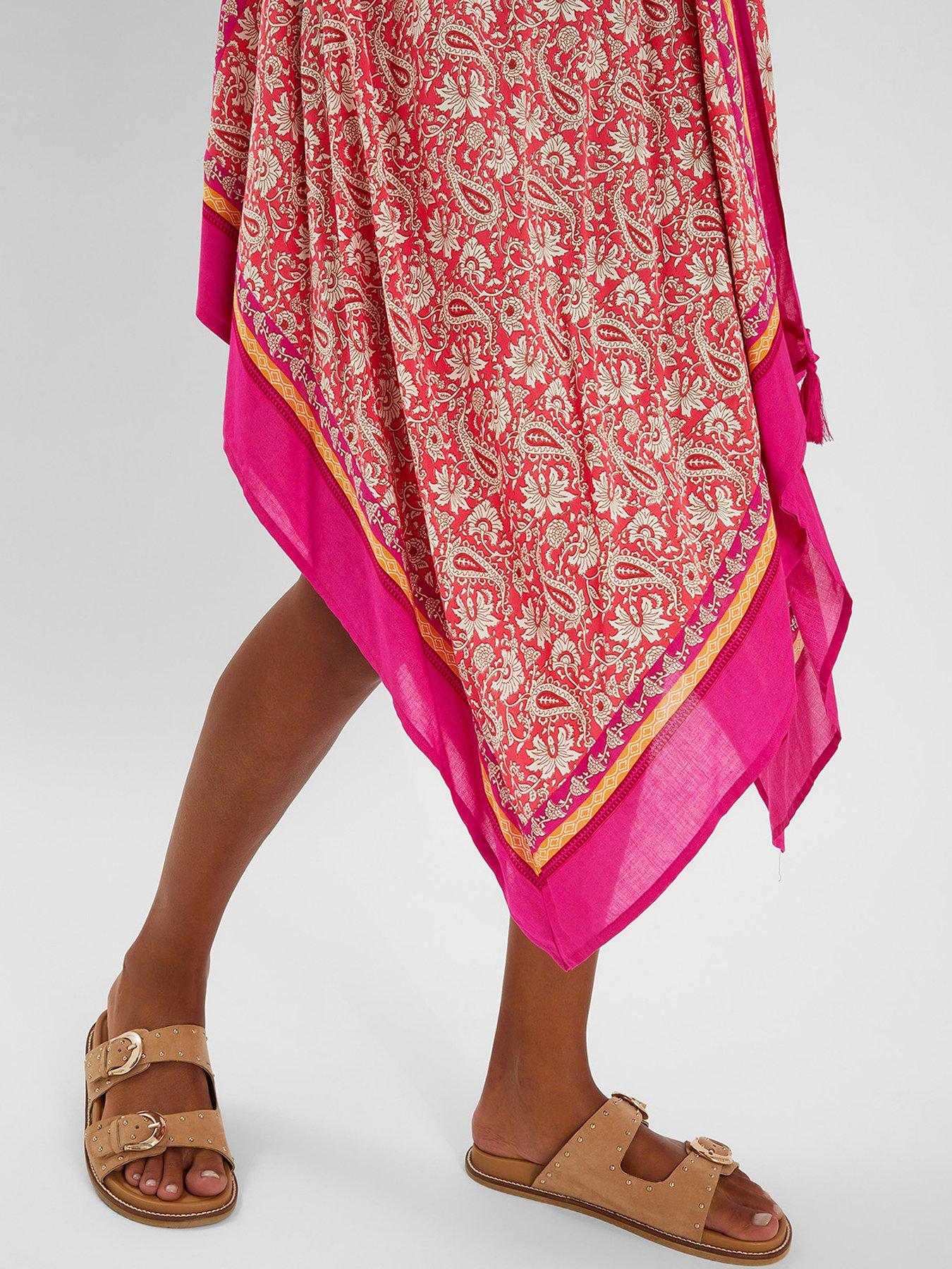 Accessorize Paisley Hanky Hem Dress - Pink | Very
