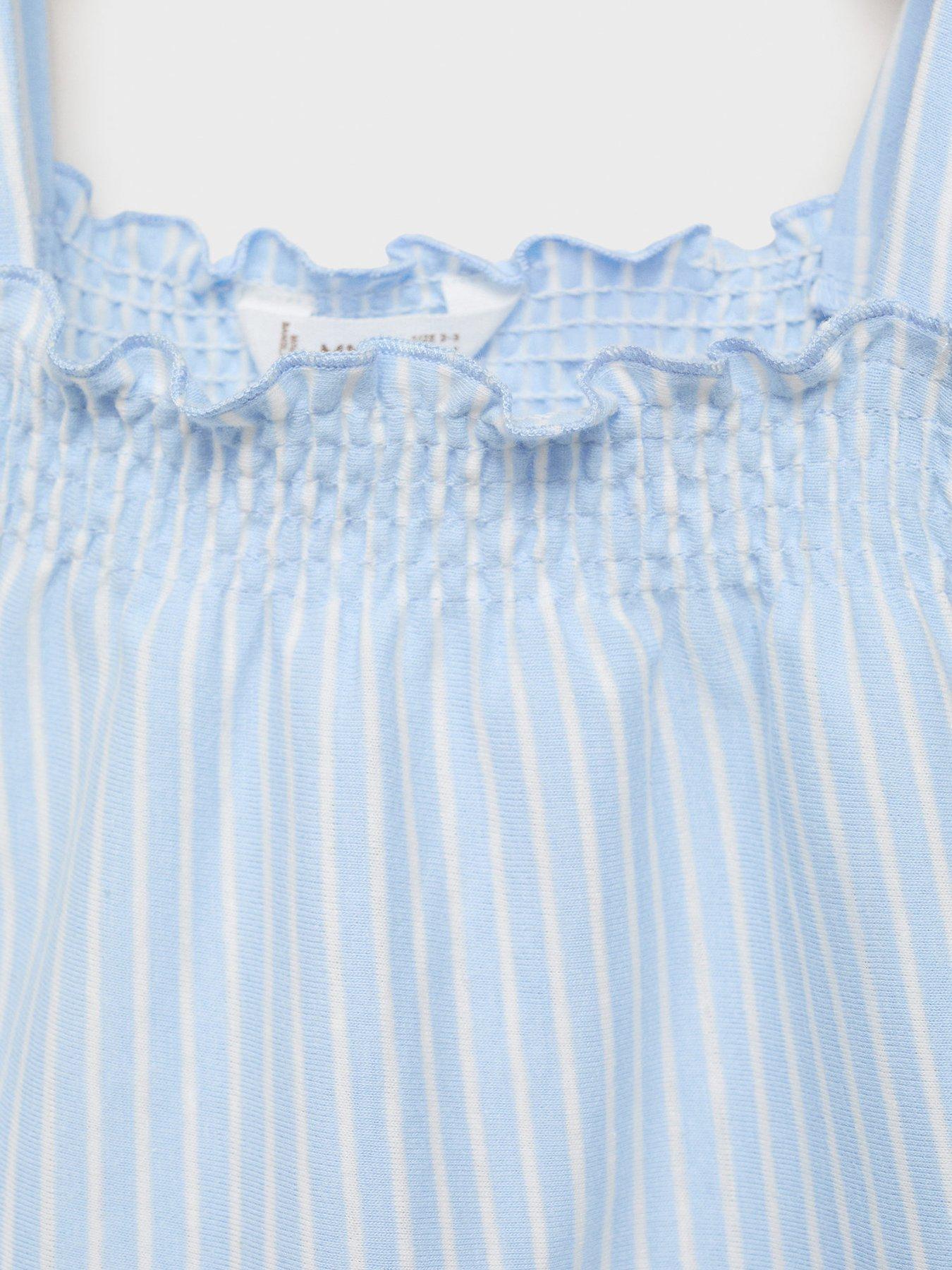 Mango Younger Girls Stripe Shorty Pyjamas - Blue | Very