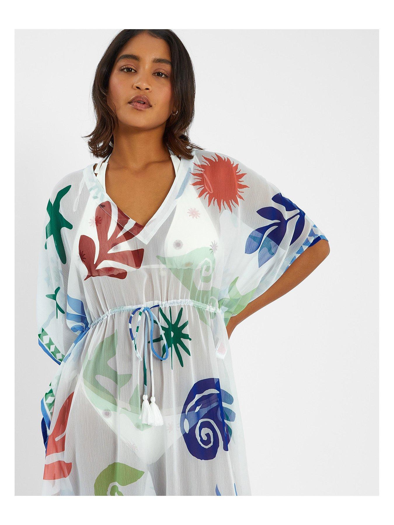 Accessorize Placement Square Kaftan - Ivory | Very