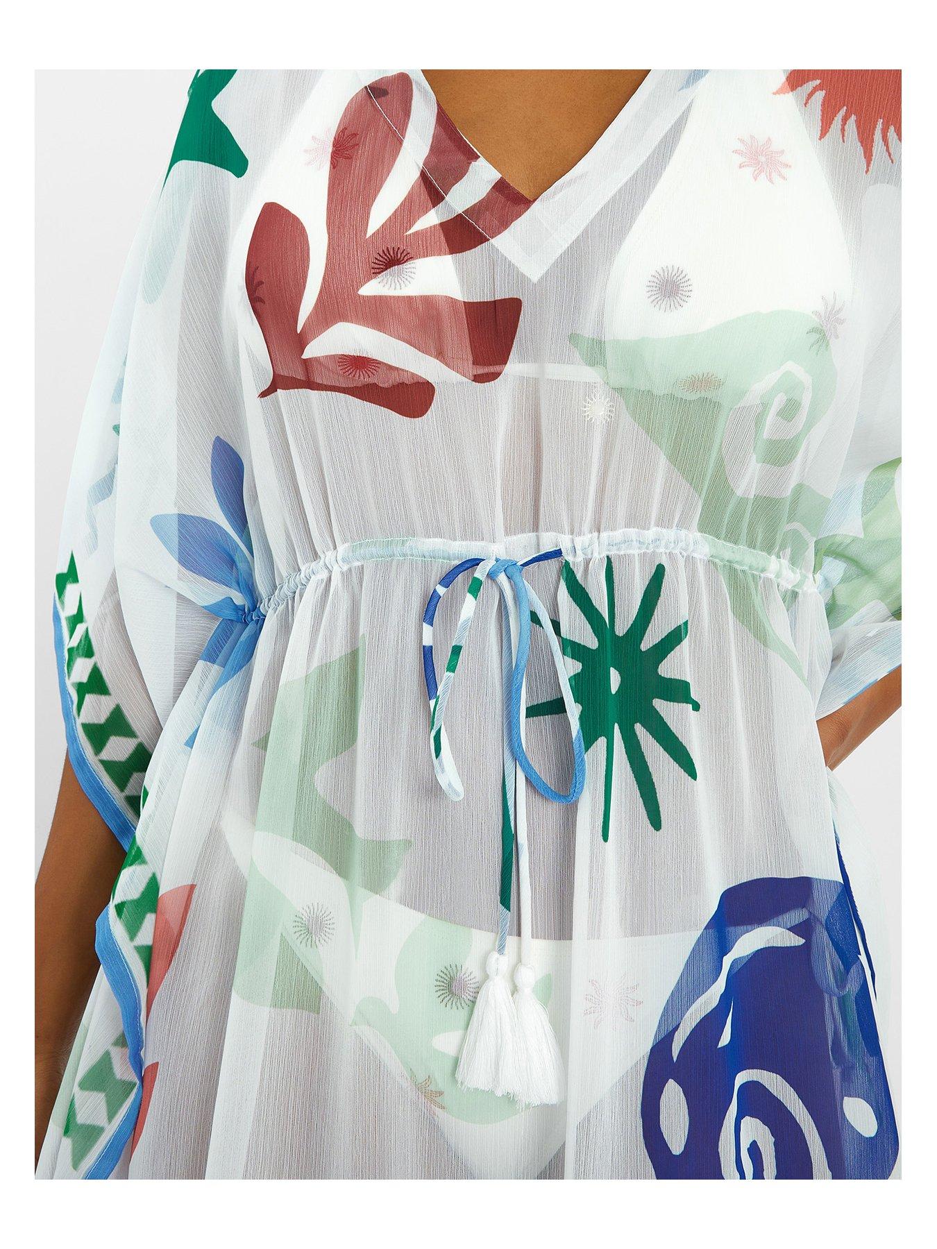 Accessorize Placement Square Kaftan - Ivory | Very