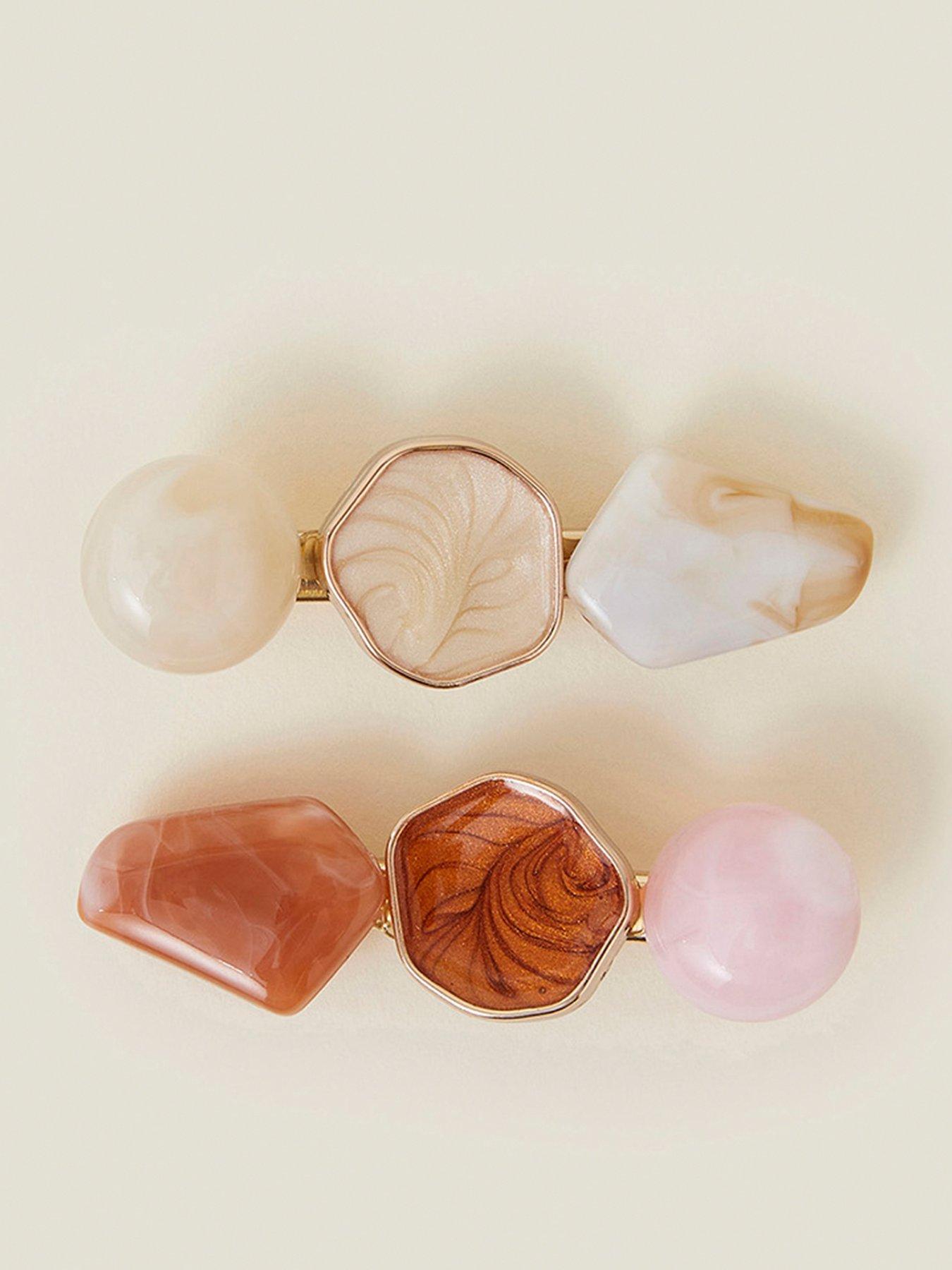 Accessorize 2 X Mixed Stone Clips - Darks - Multi | Very