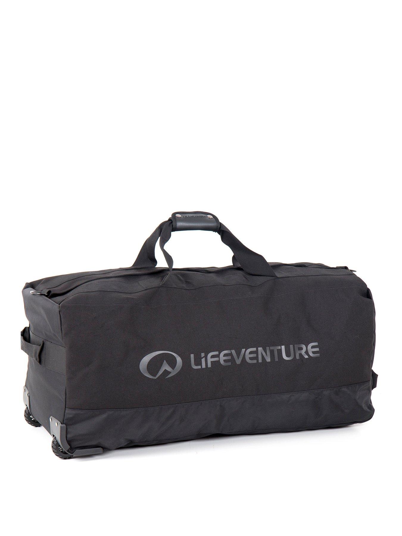 Lifeventure Expedition Wheeled Duffle - 120 Litre Roll-Base (Black) | Very