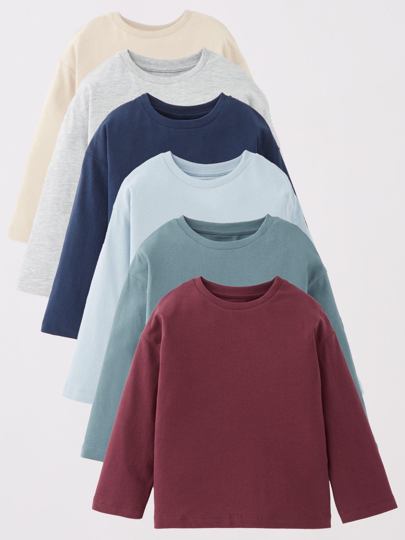 Mini V by Very Boys 6 Pack Long Sleeve T-Shirts - Multi | Very