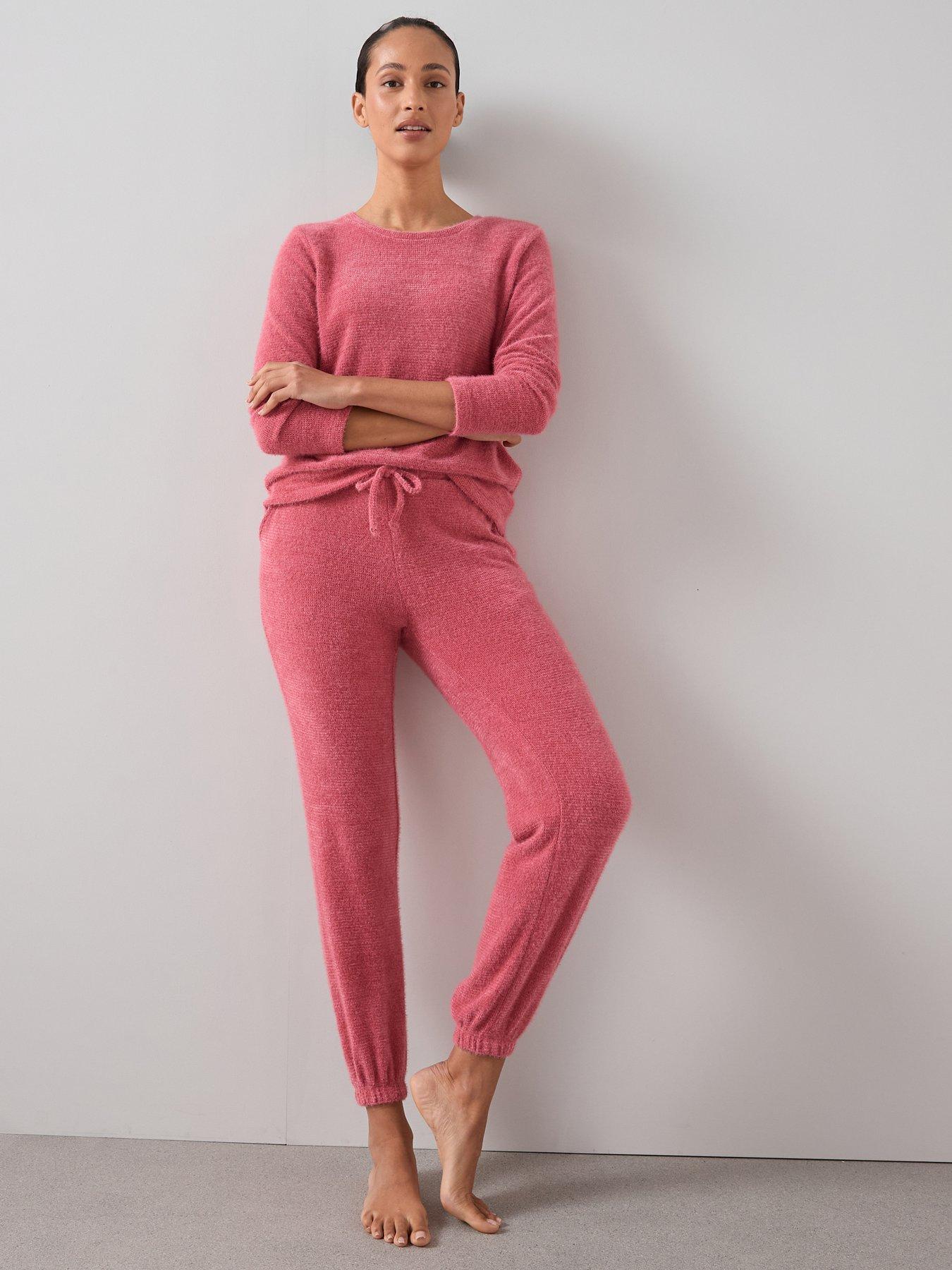 The Very Collection Feather Knit Long Sleeve Top And Jogger Pyjama Set ...
