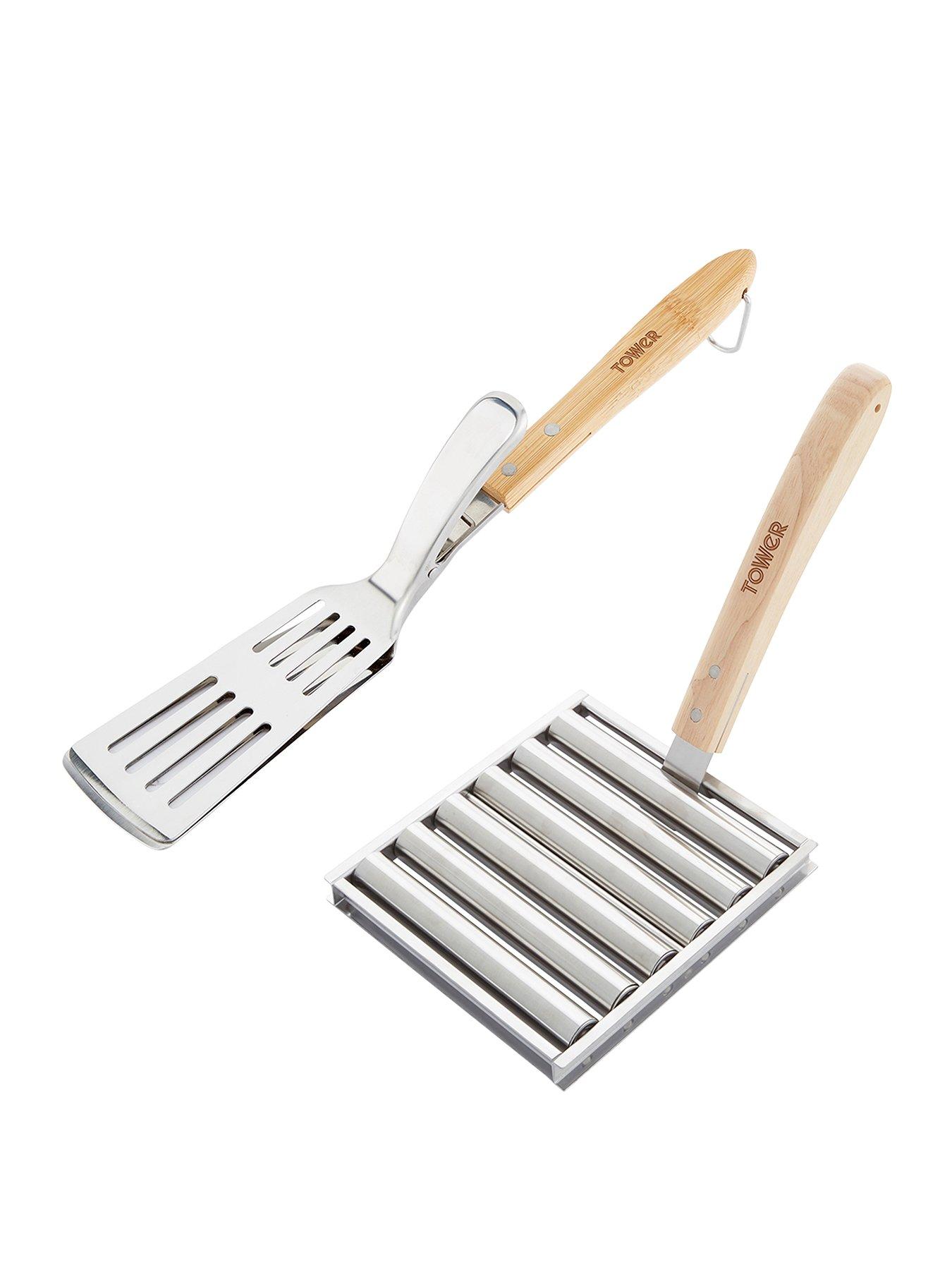 Tower Multi-Function Spatula and Hot Dog Roller (Burger and Hot Dog Bundle) | Very