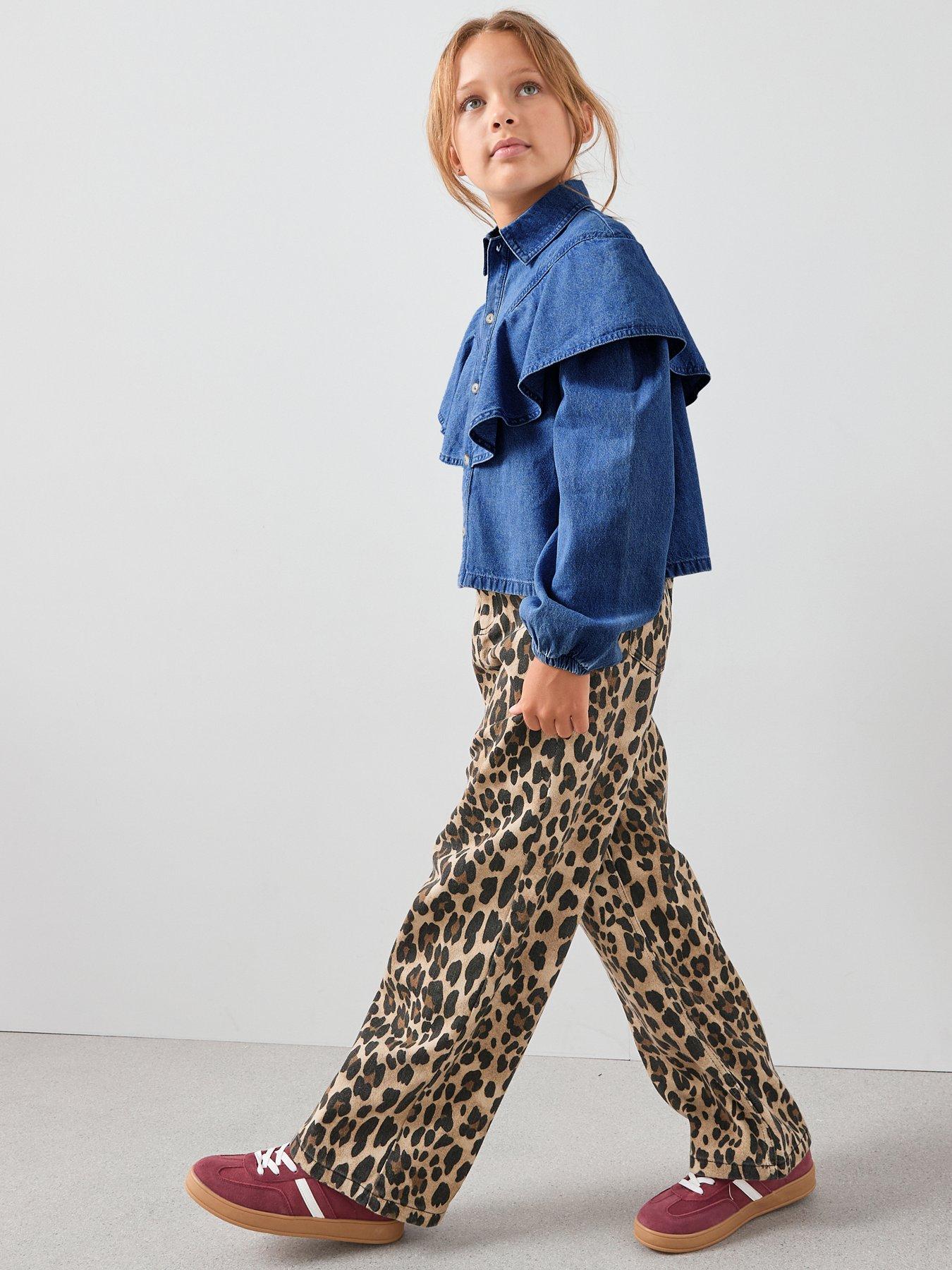 The Very Collection Girls Frill Denim Shirt - Blue | Very