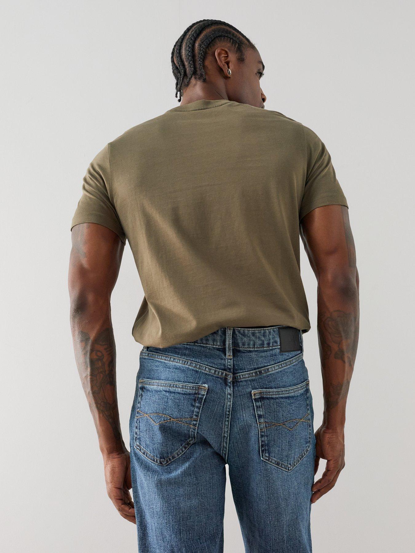 The Very Collection Cross Hatch Bootcut Fit Jeans - Blue | Very