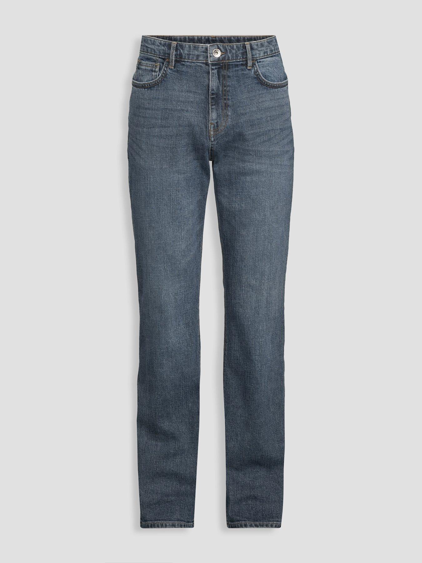 The Very Collection Cross Hatch Bootcut Fit Jeans - Blue | Very