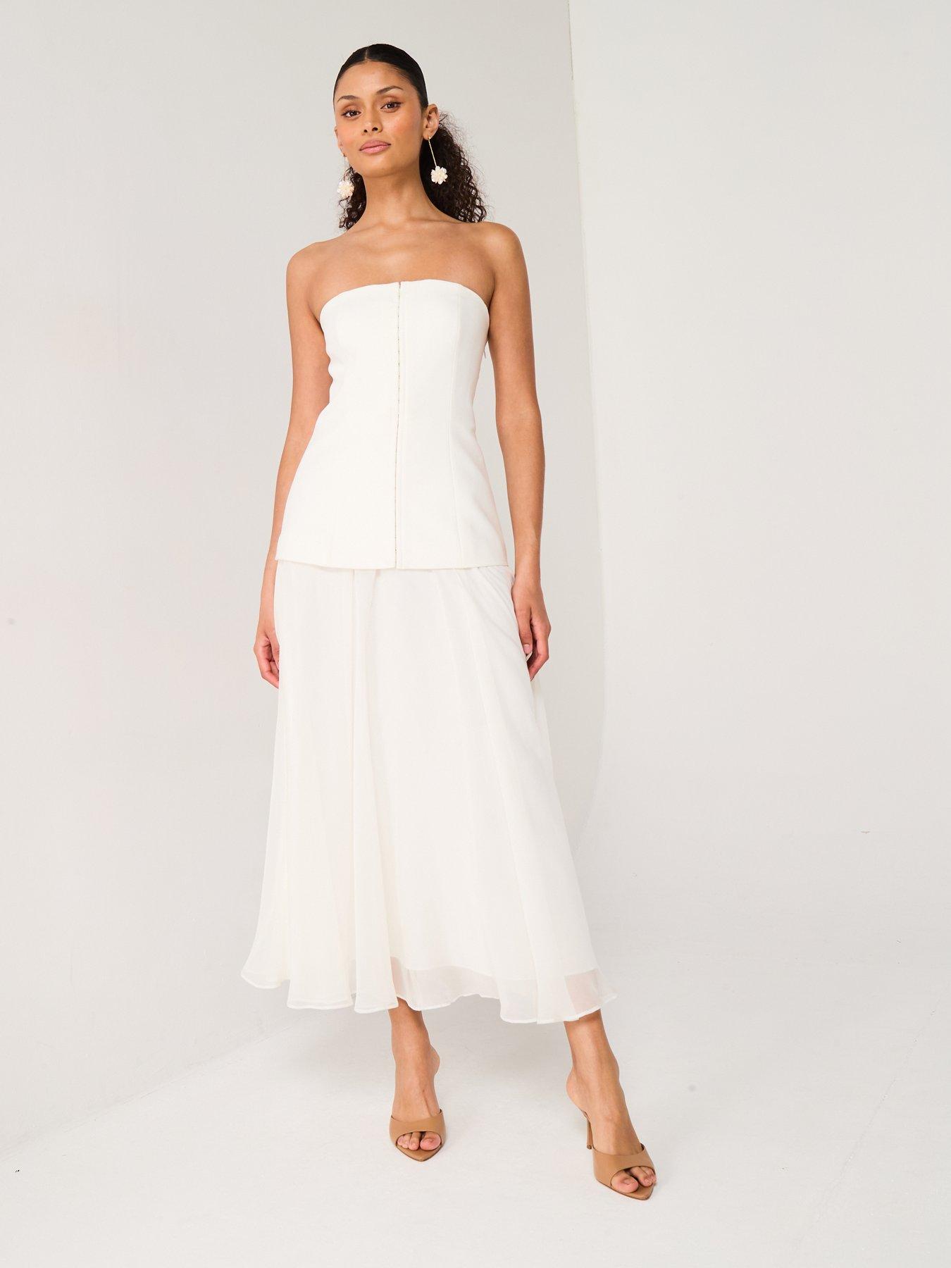 Forever New Alexis Hook and Eye Sheer Midi - Cream | Very