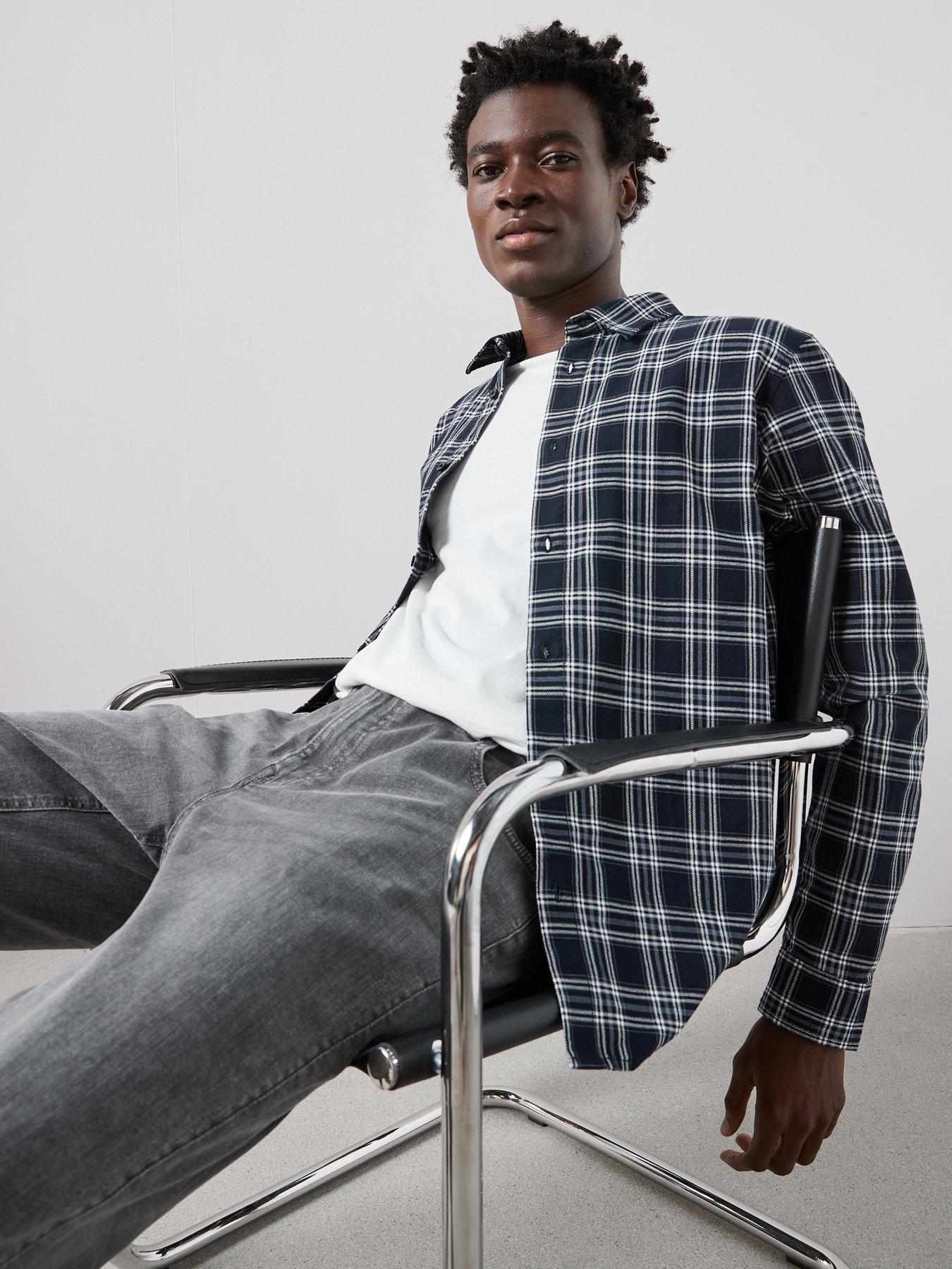The Very Collection Checked Flannel Shirt - Monochrome | Very