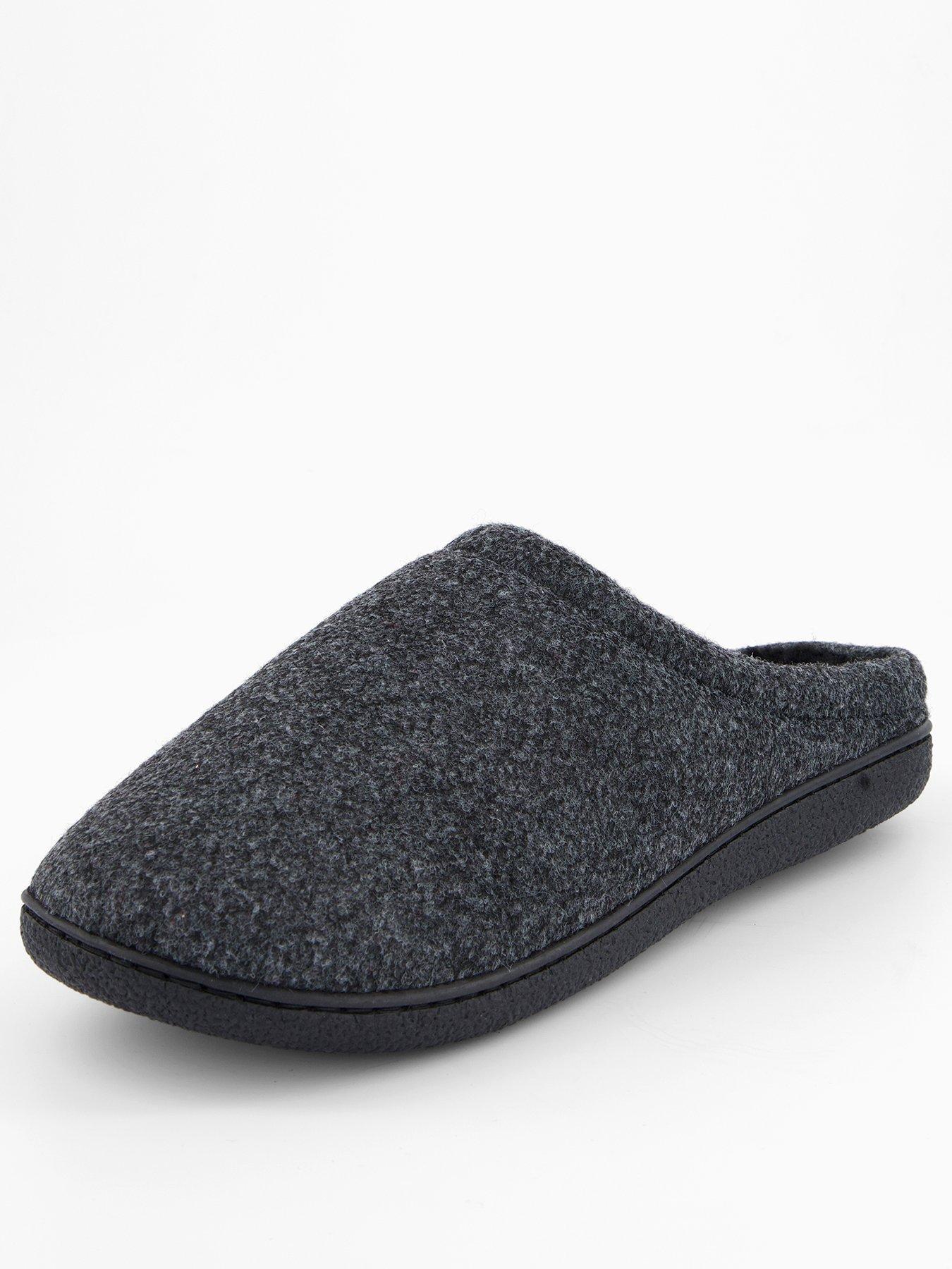 The Very Collection Mule Slippers - Charcoal | Very