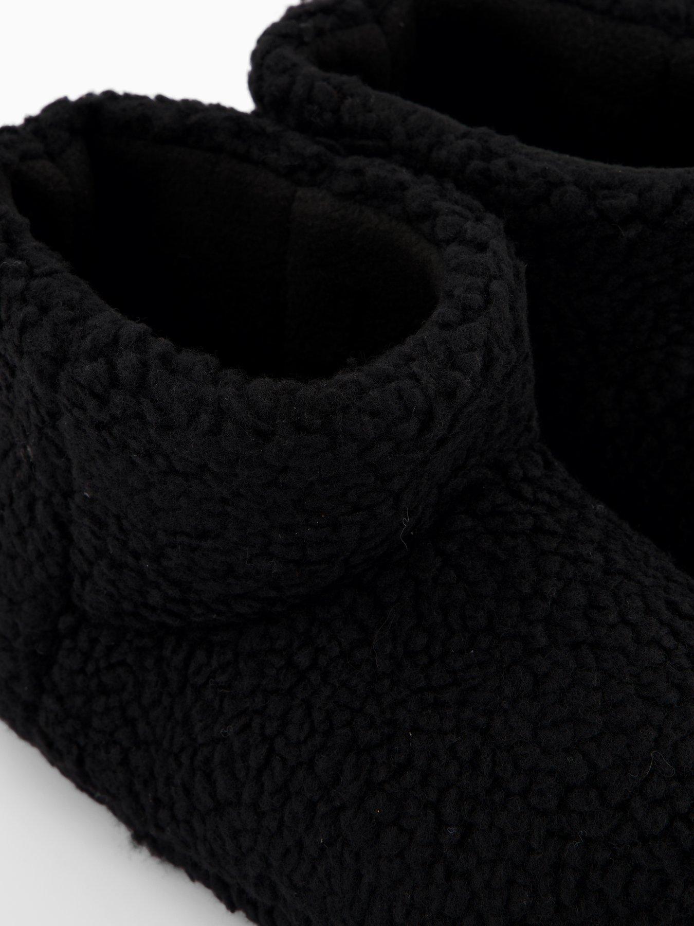 The Very Collection Borg Slipper Boots - Black | Very