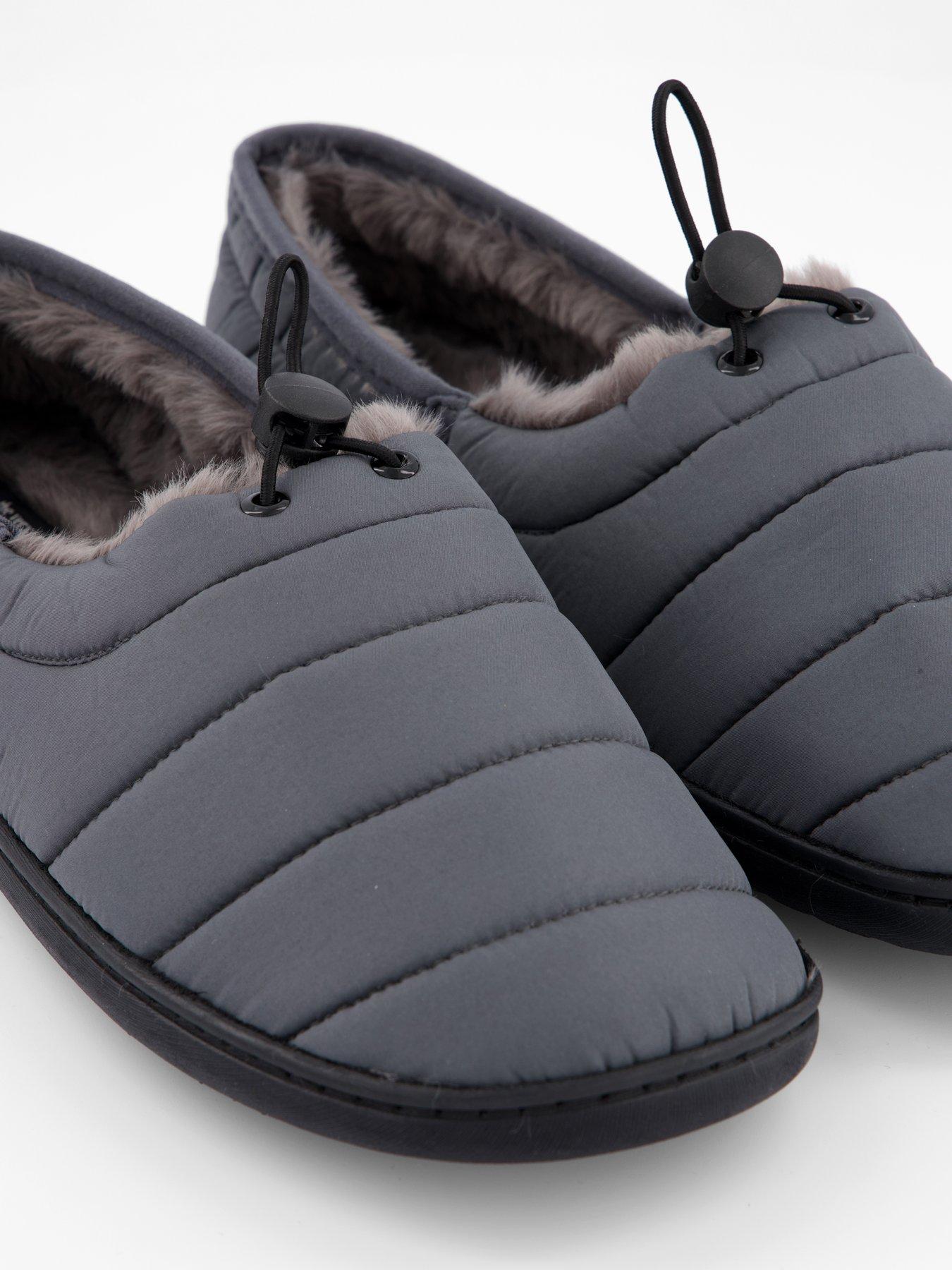 The Very Collection Quilted Slippers - Grey | Very