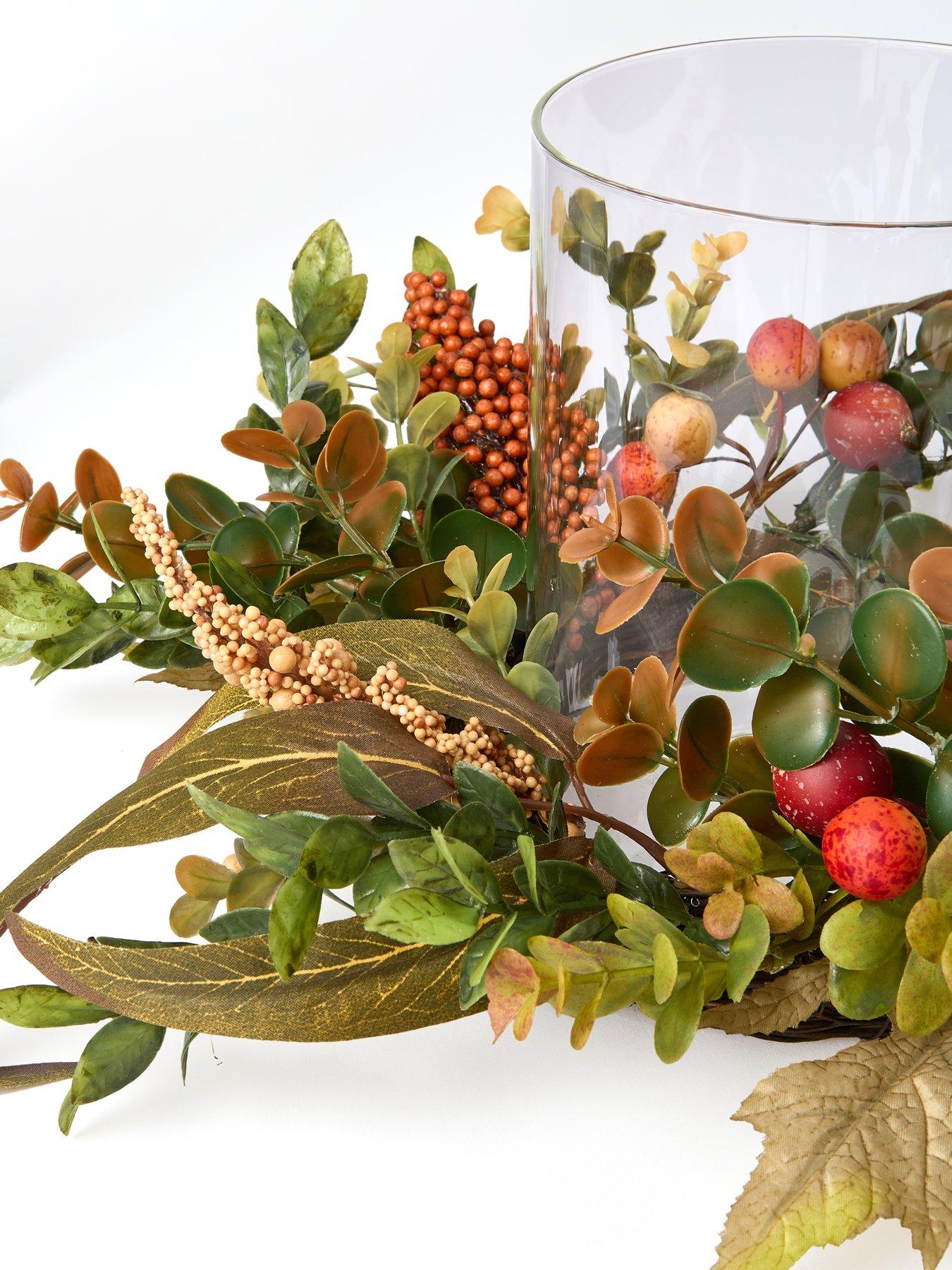 Very Home Autumn Rose Hip And Berry Hurricane Lamp | Very