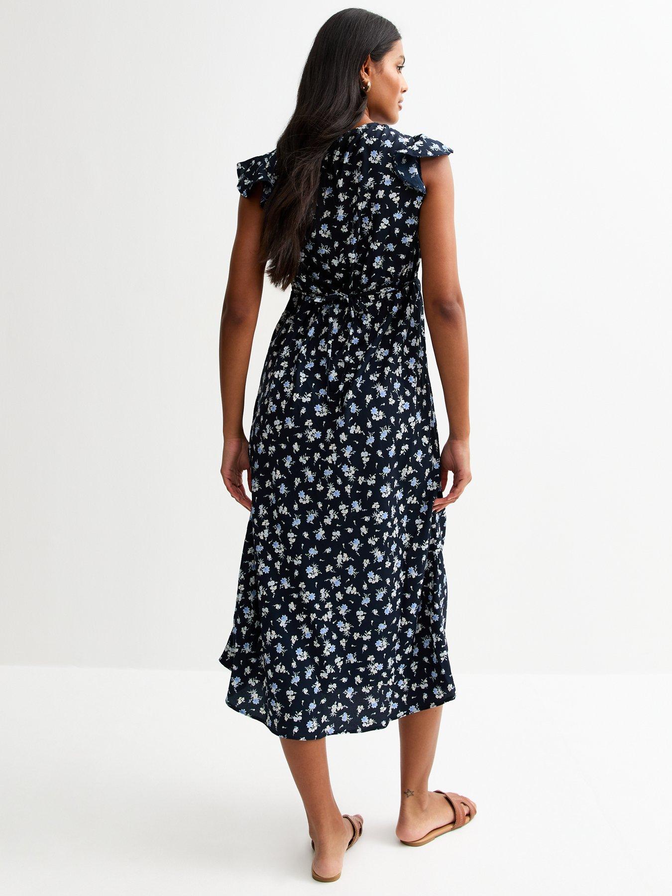 New Look Floral Print Midi Dress - Blue | Very