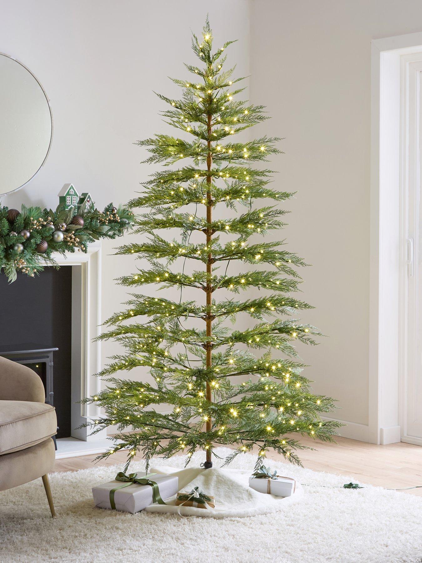 Very Home 7ft Pre Lit Delicate Fern Christmas Tree with Twinkling ...