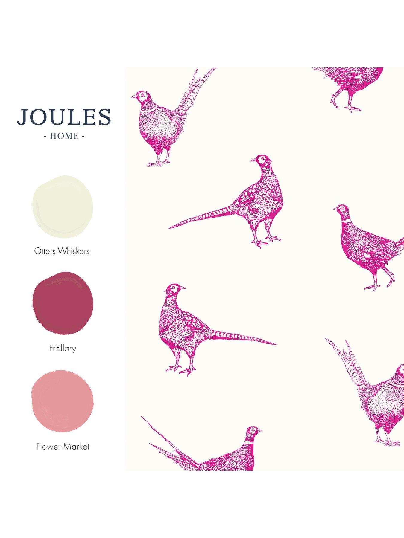 Joules Flirty Pheasants Truly Pink Wallpaper | Very