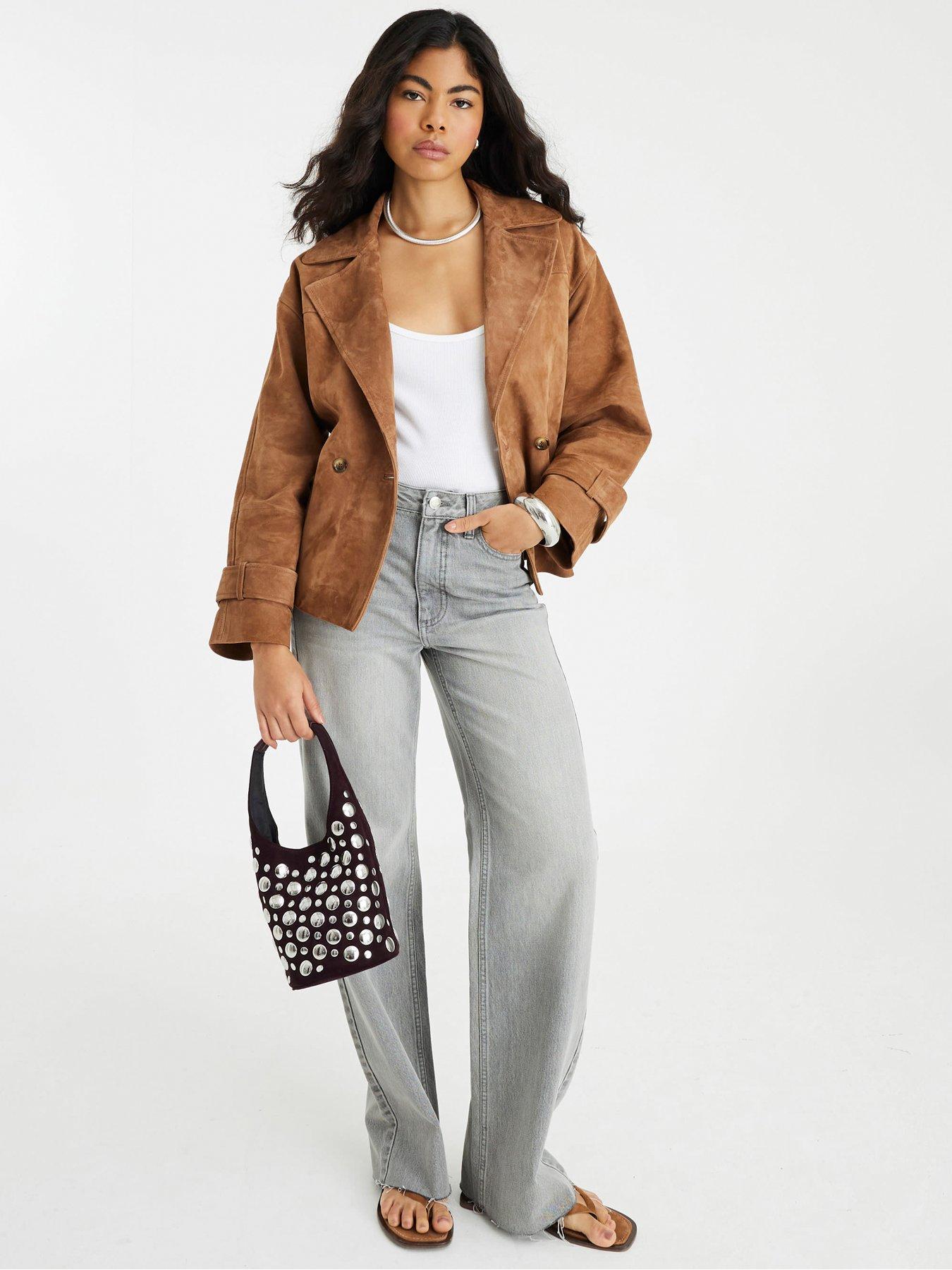 River Island Relaxed Straight Cosmo Jeans - Grey | Very