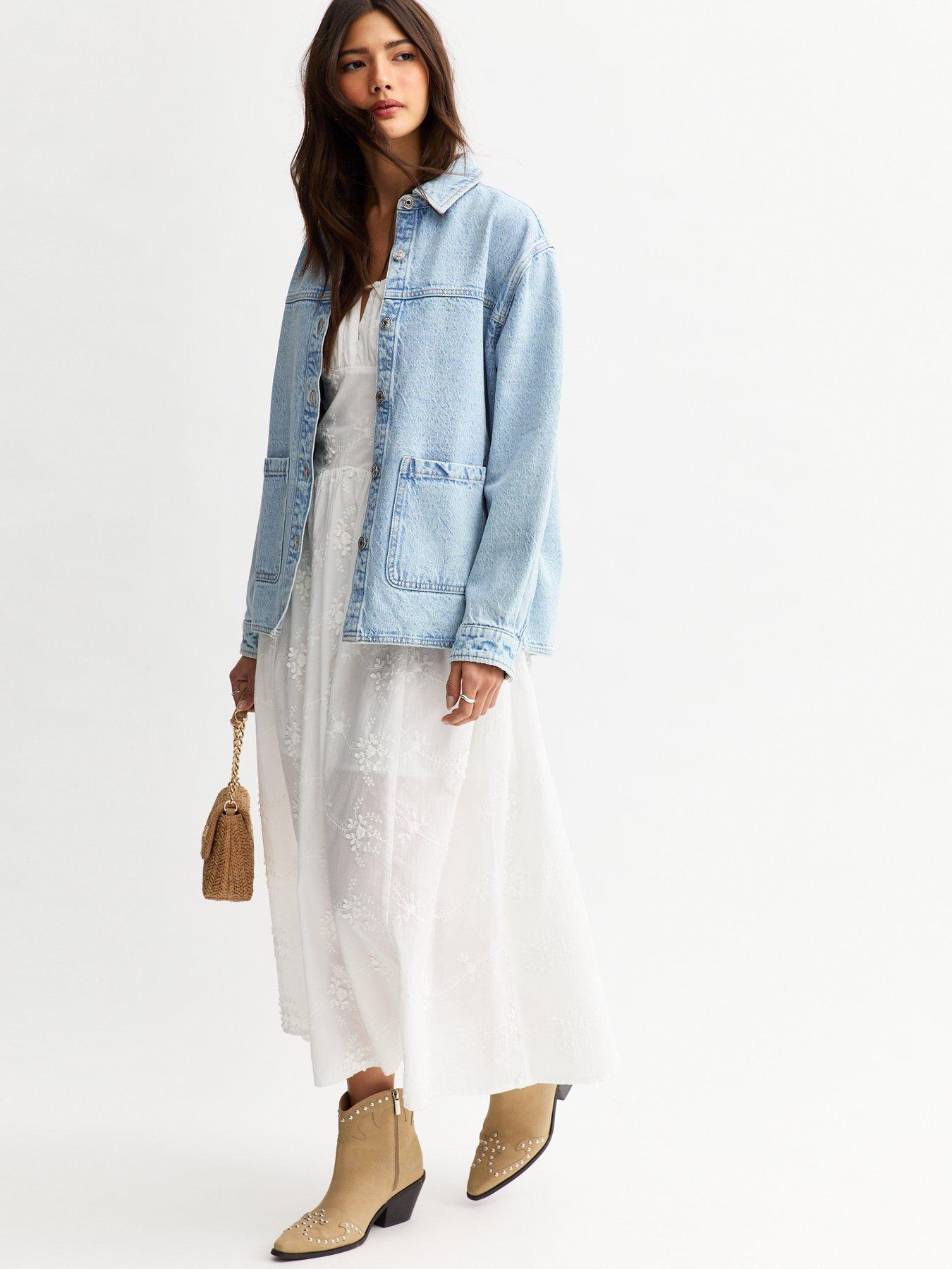 New Look Faded Denim Shacket - Blue | Very
