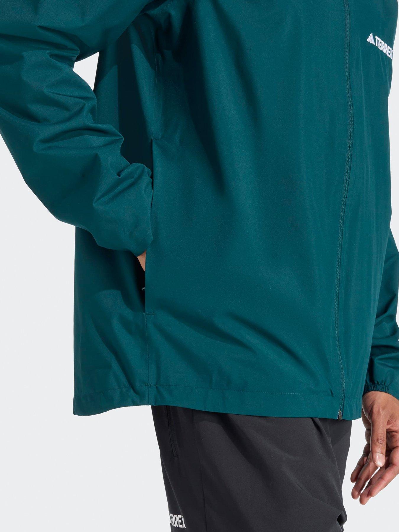 adidas Terrex Mens Outdoor Multi Essentials 2L Rain Jacket - Green | Very