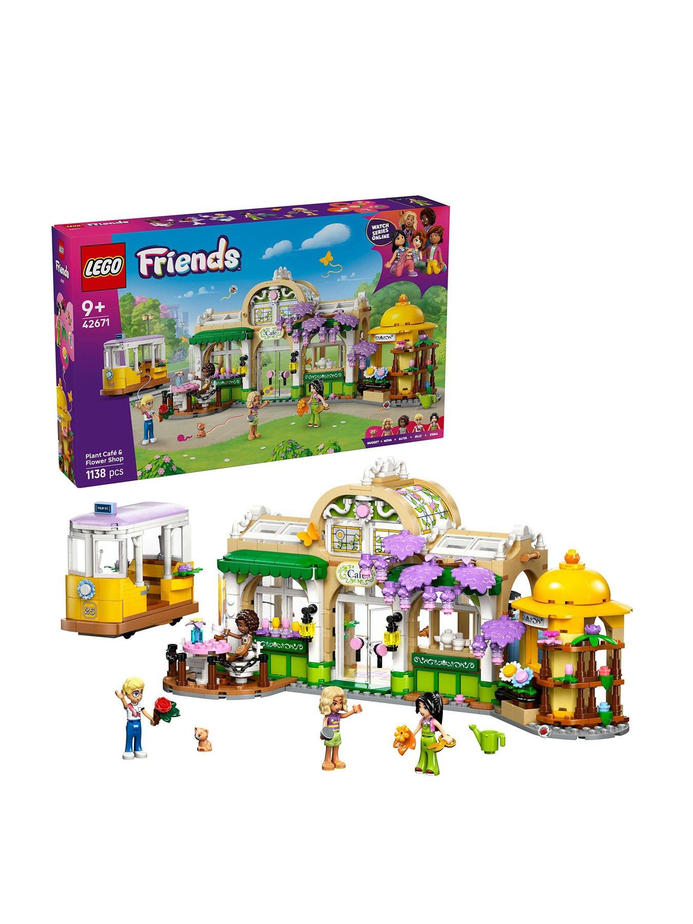 LEGO Friends Plant Café & Flower Shop Building Kit Pretend-Play Set ...