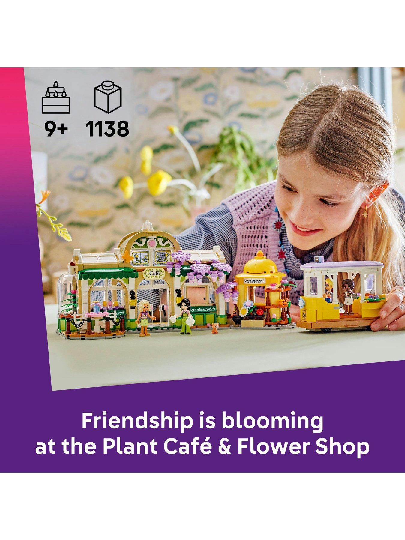 LEGO Friends Plant Café & Flower Shop Building Kit Pretend-Play Set ...