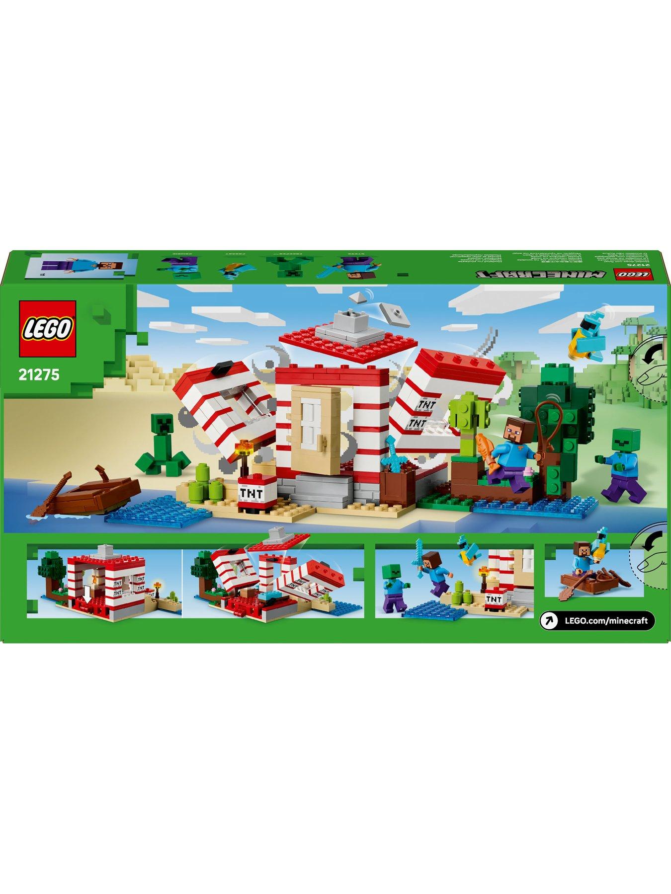 LEGO Minecraft The TNT Jungle House, Video Game Collectible Toy 21275 ...