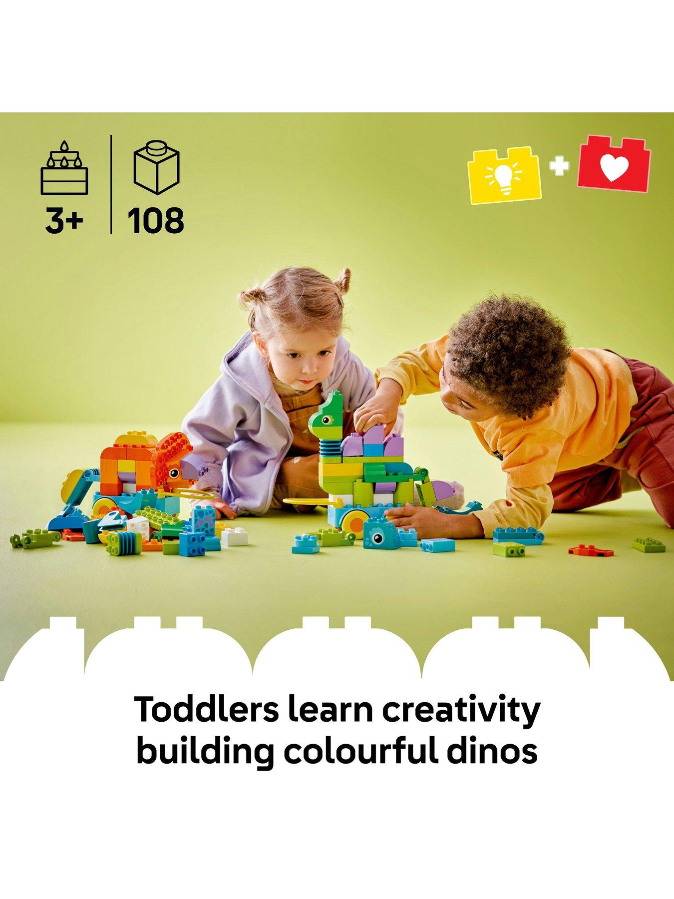 LEGO Duplo Town 3in1 Dinosaurs on Wheels Learn-Through-Play Toddler Toy ...