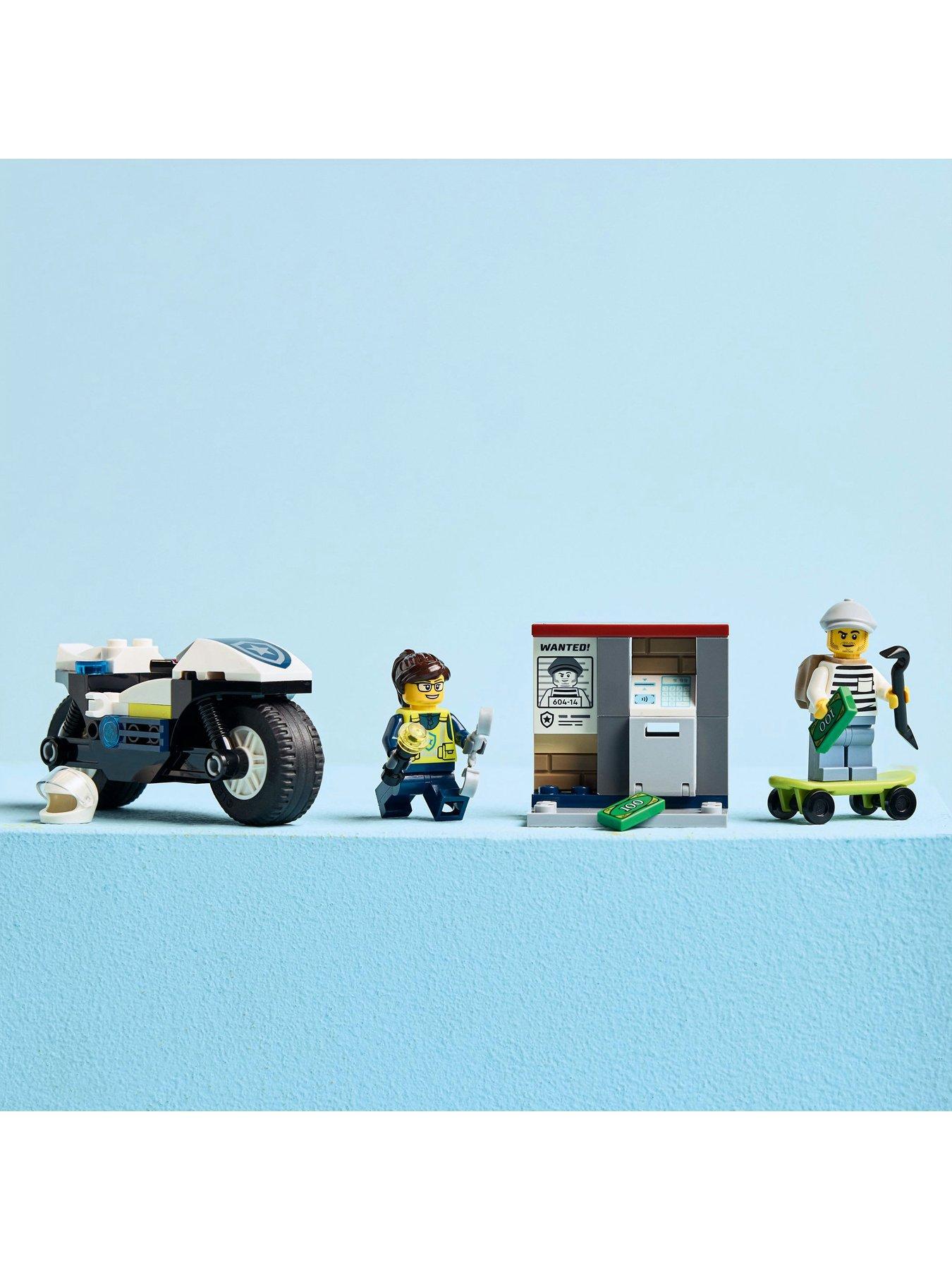 LEGO City Police Motorcycle Chase Toy, Motorbike Set 60455 | Very