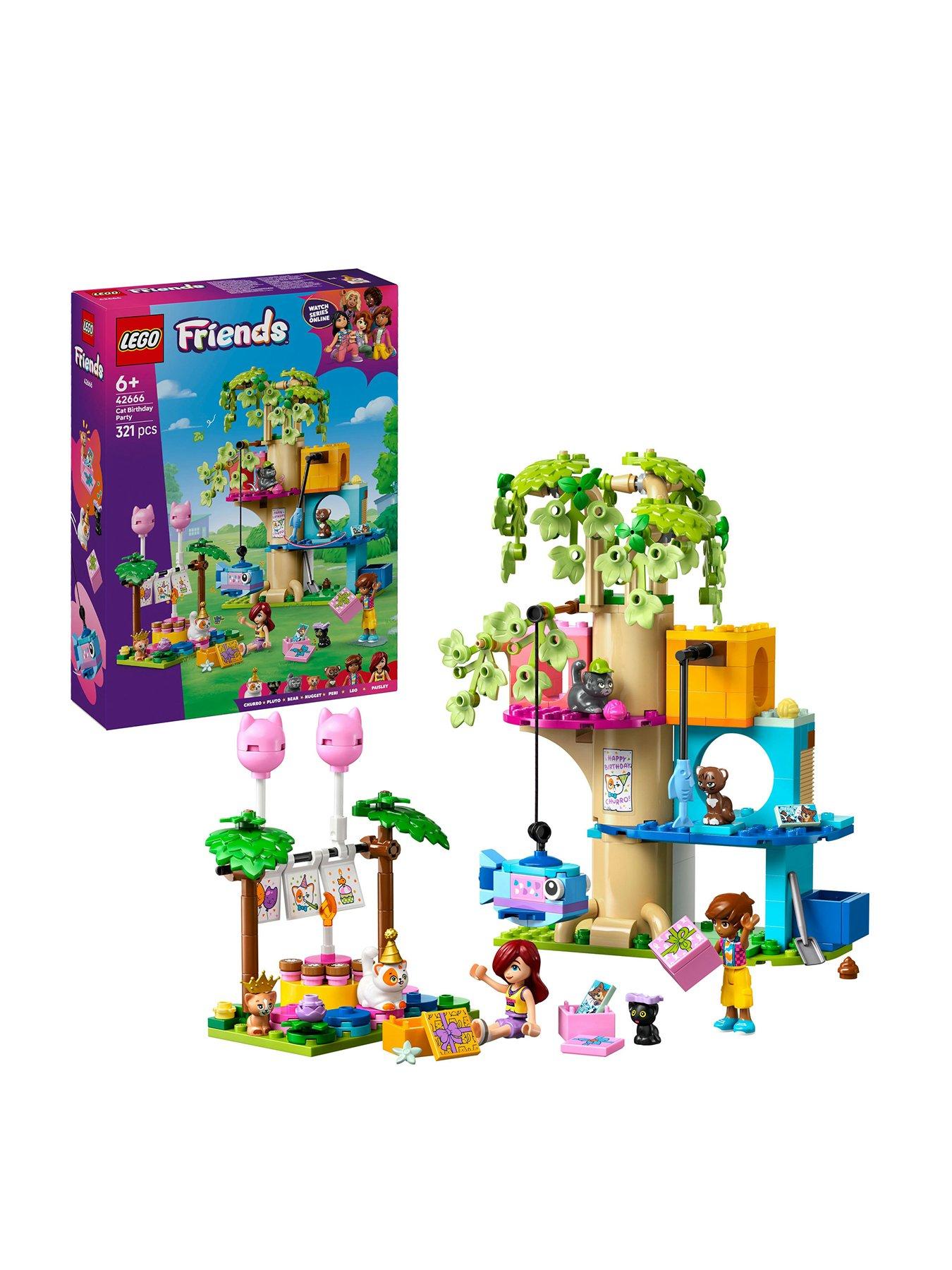 LEGO Friends Cat Birthday Party & Tree House Building Kit Toy 42666 | Very