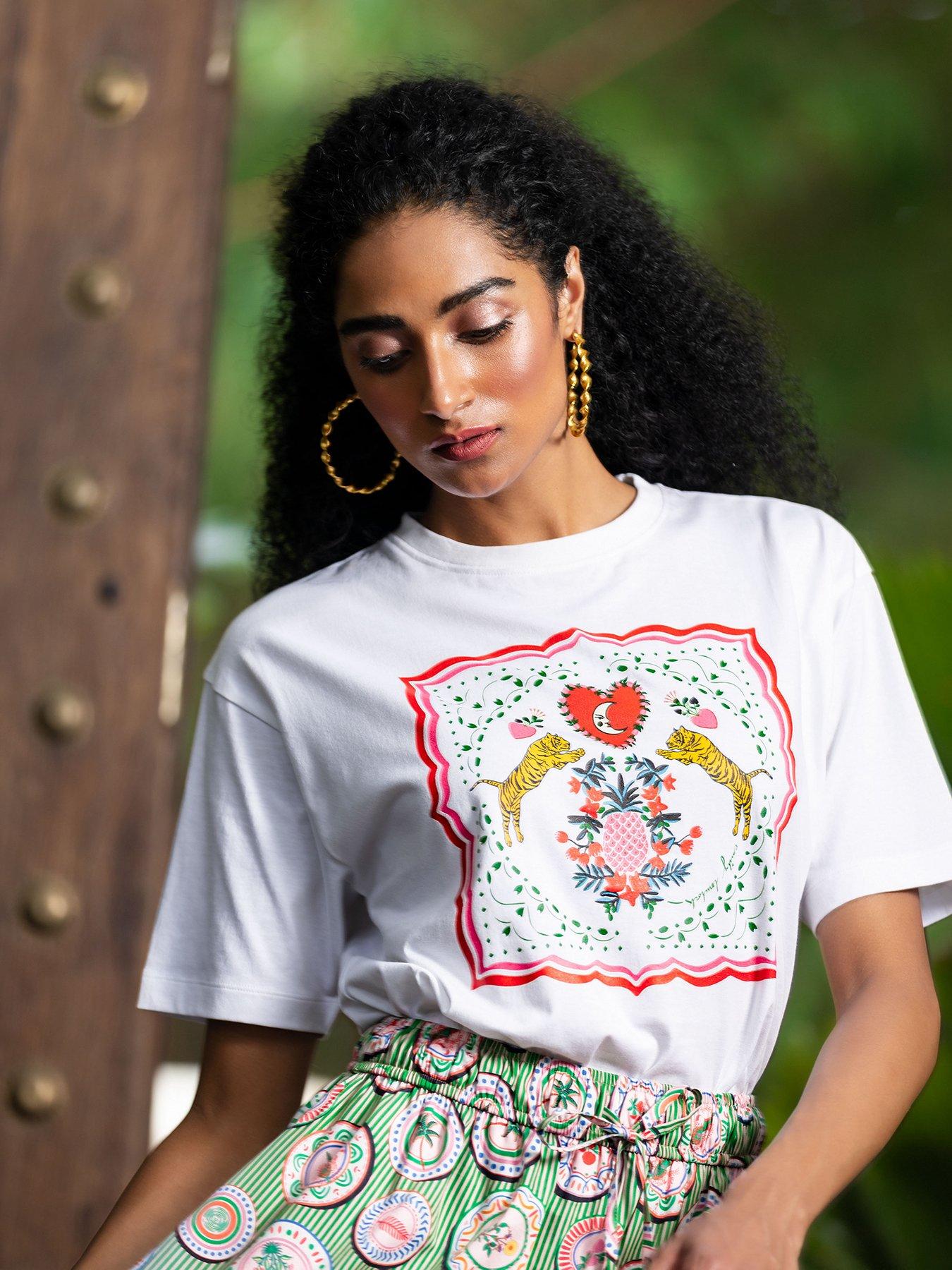 Emily Lovelock Kate Tiger Graphic T-Shirt | Very