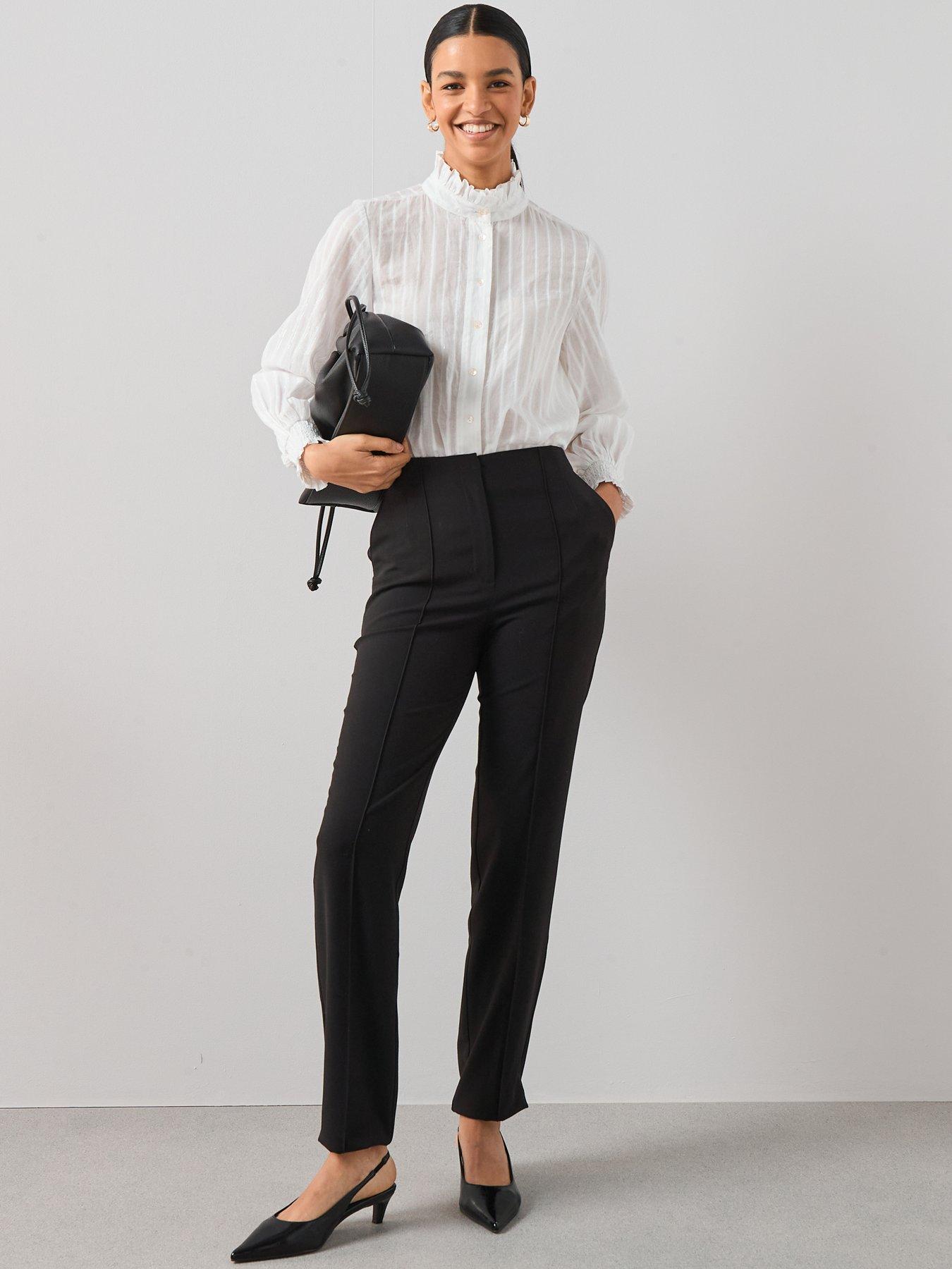 The Very Collection Seamed Slim Leg Formal Trouser - Black | Very