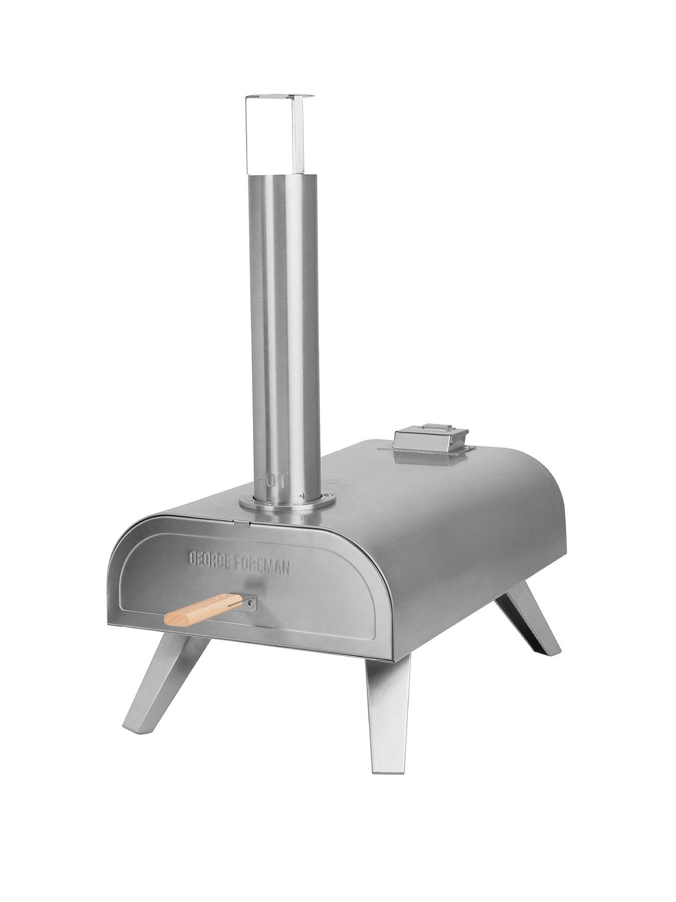 George Foreman GFWPPO1SSPC 12'' Wood Pellet Pizza Oven with Paddle ...