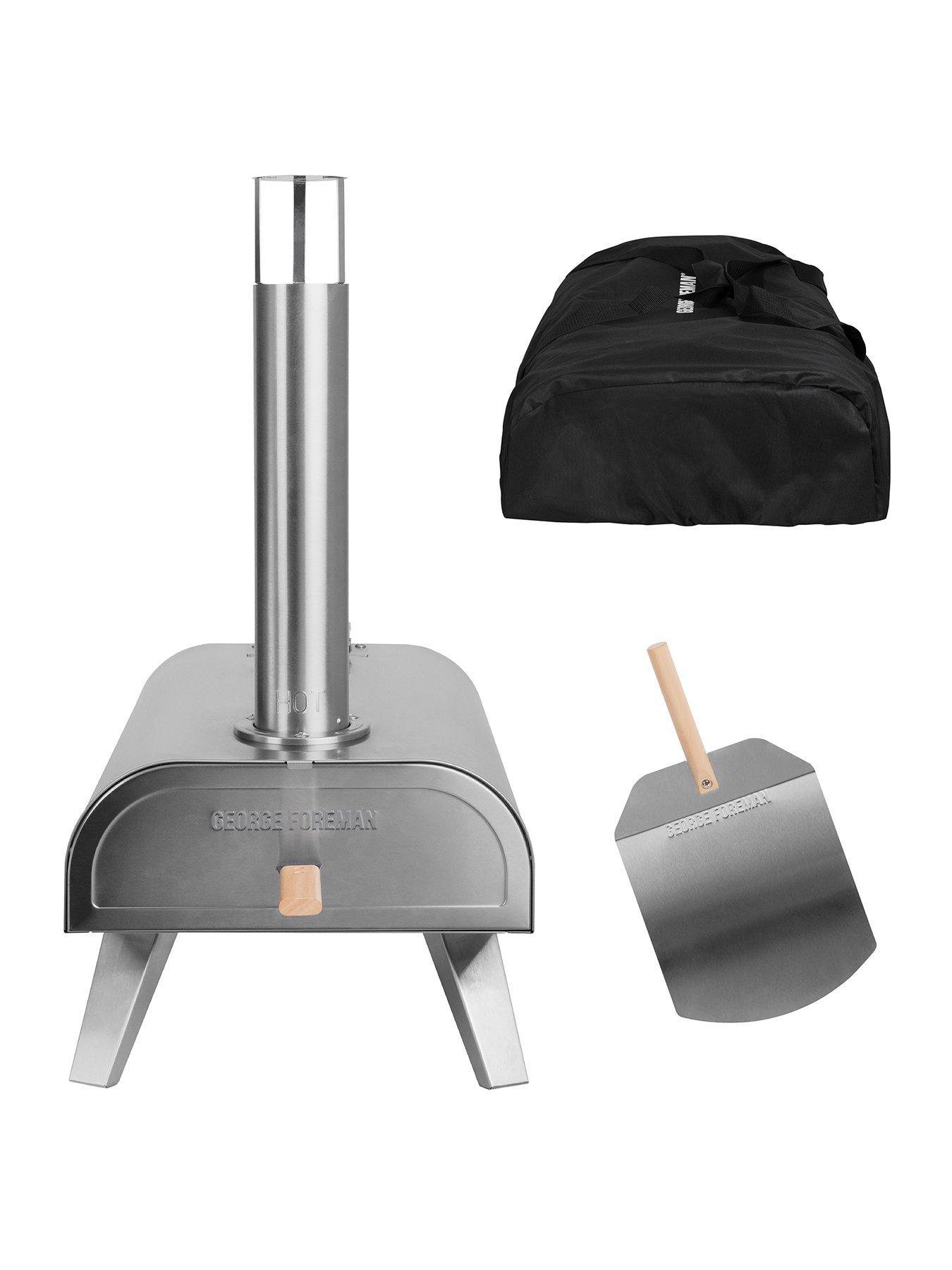 George Foreman GFWPPO1SSPC 12'' Wood Pellet Pizza Oven with Paddle ...