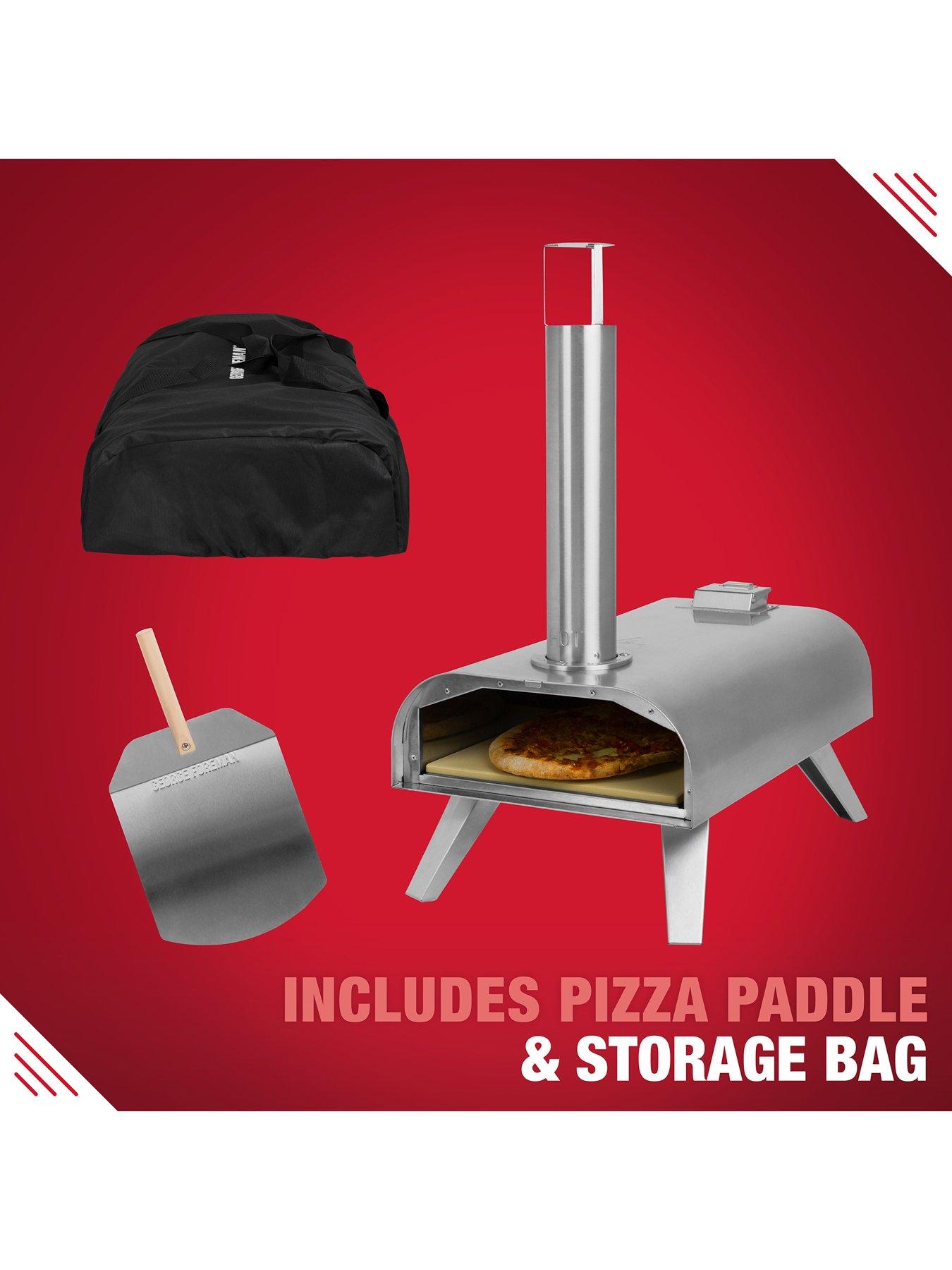 George Foreman GFWPPO1SSPC 12'' Wood Pellet Pizza Oven with Paddle ...