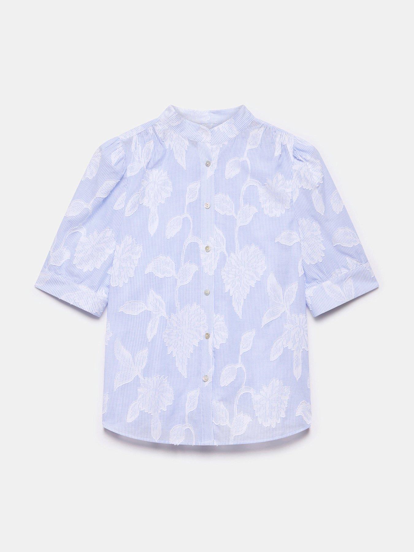 Mint Velvet Striped Floral Blouse - Blue | Very