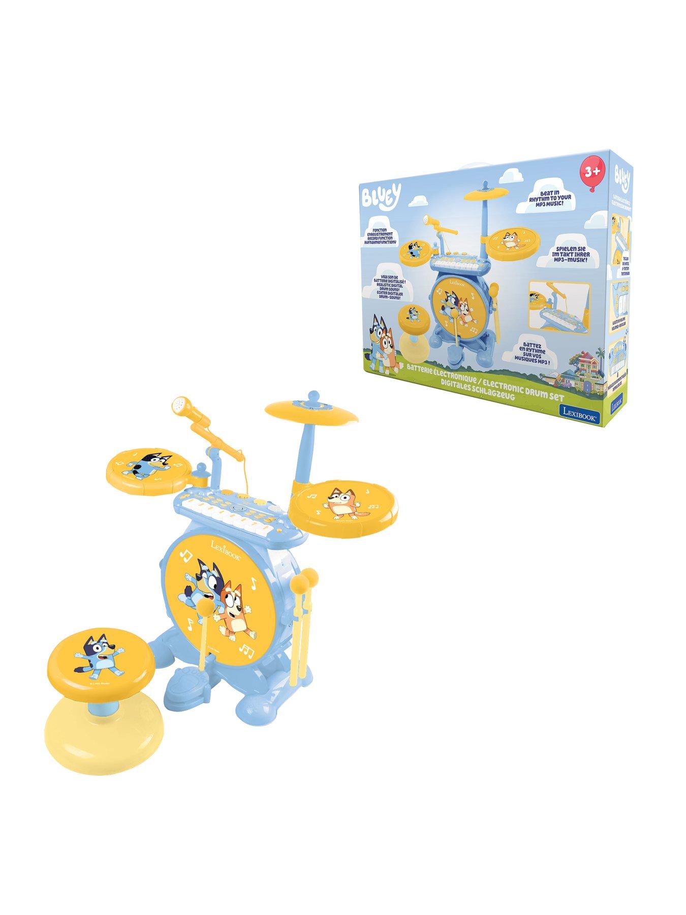 Bluey Rock Band Electronic Drum Set with Seat | Very