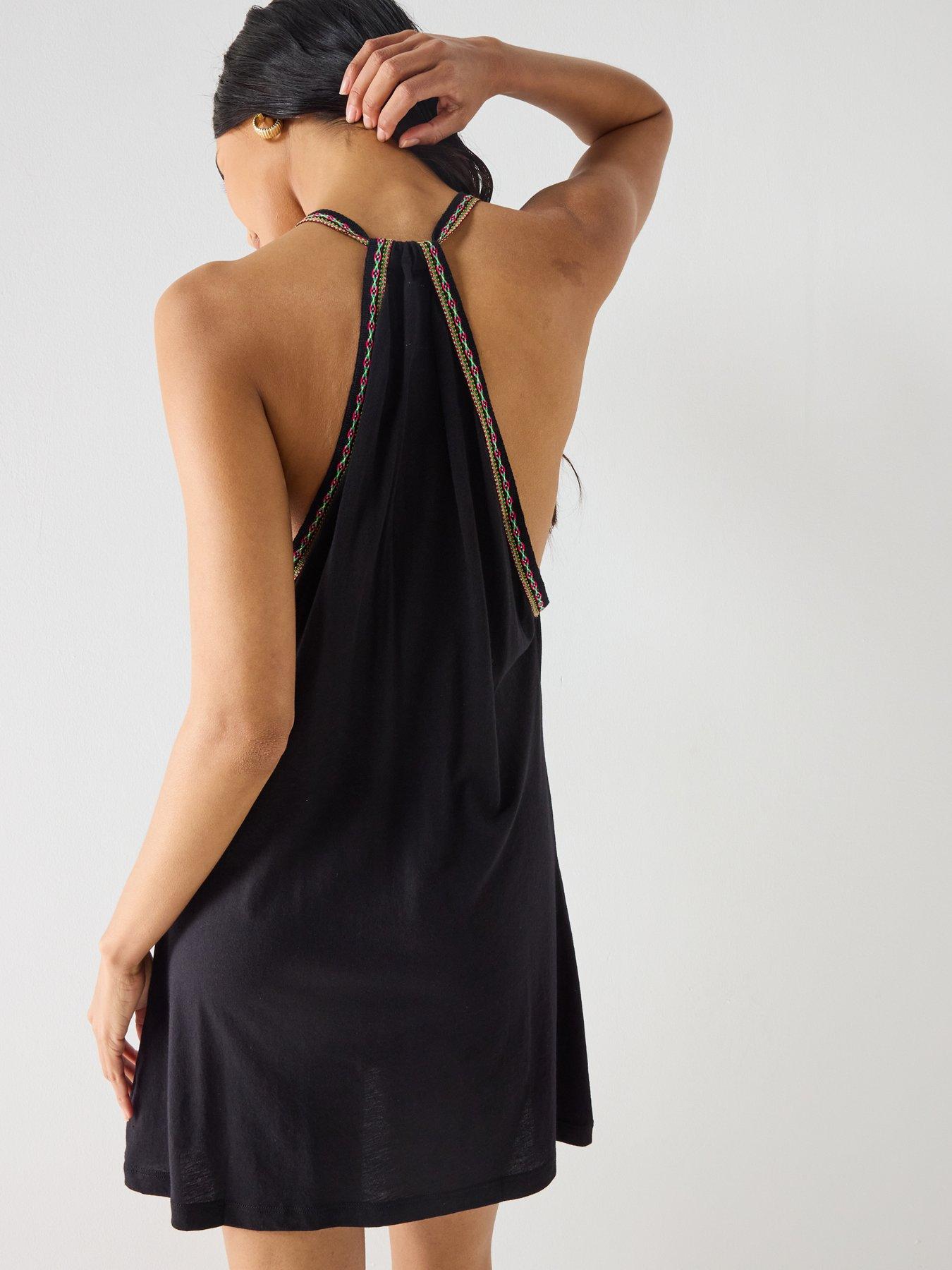 PITUSA Pima Lightweight Mini Beach Dress - Black | Very