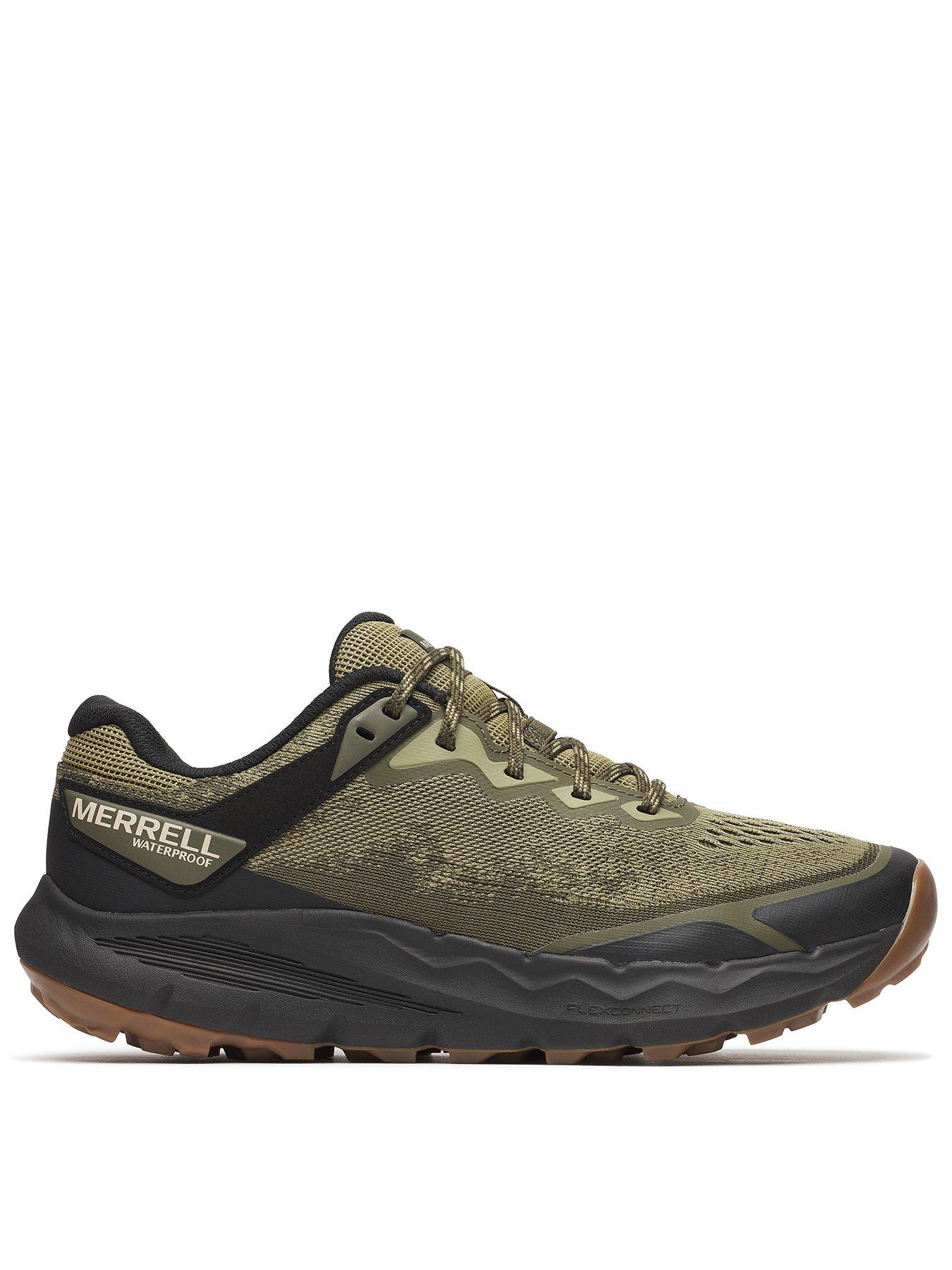 Merrell Mens Trail Running Nova 4 Waterproof Shoes - Green | Very
