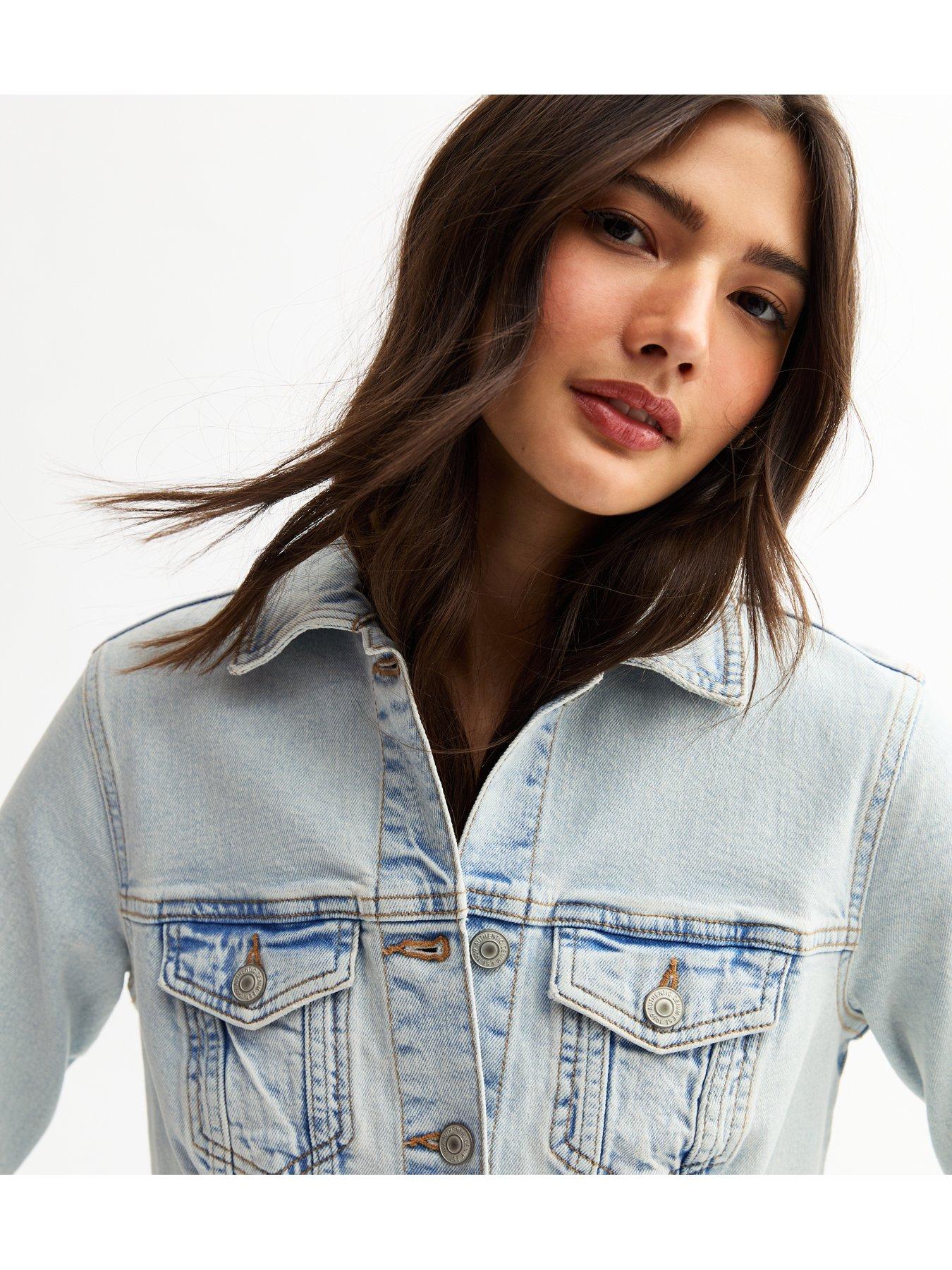 New Look Bright Blue Light Wash Denim Jacket | Very